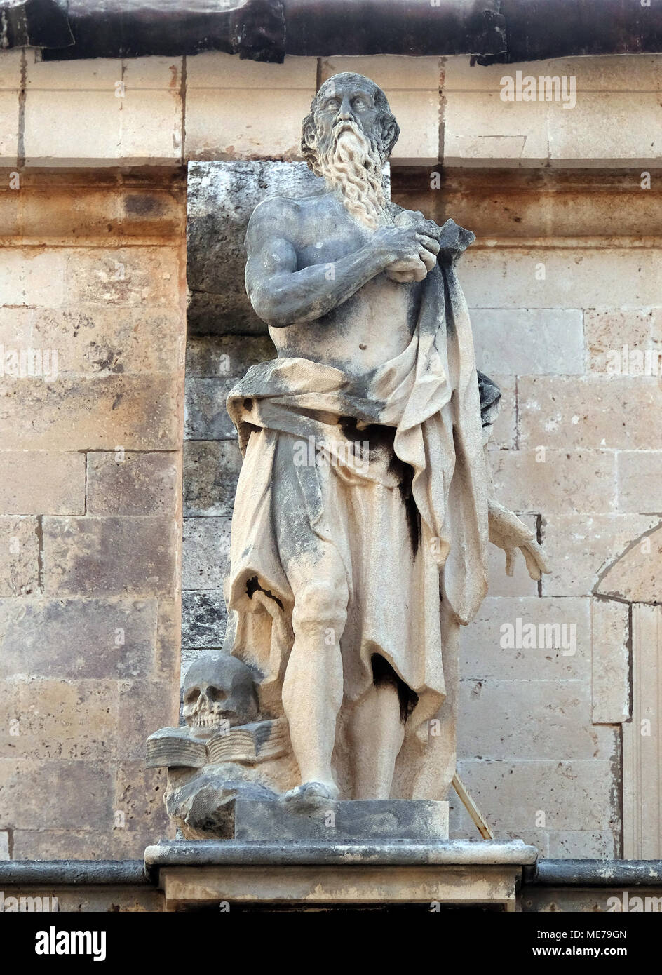 Statue of Saint Jerome on the Cathedral of Assumption of the Virgin ...