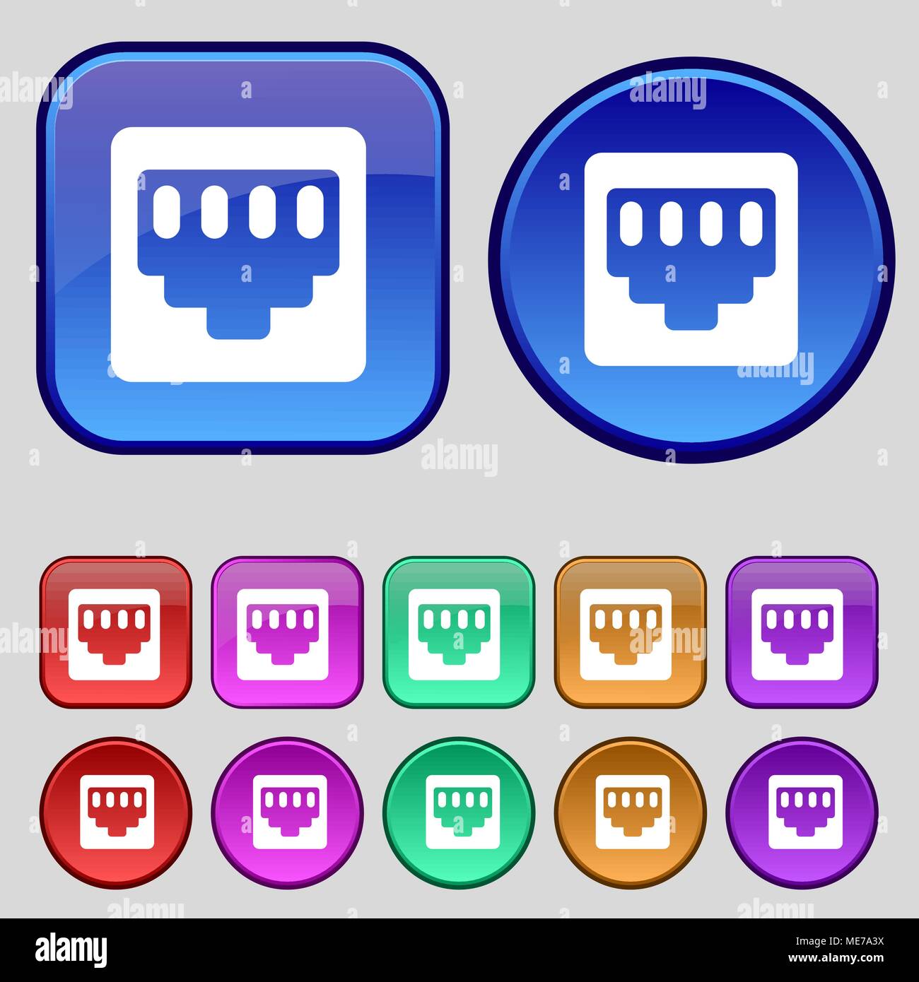 Rj45 icon set Stock Vector Images - Alamy
