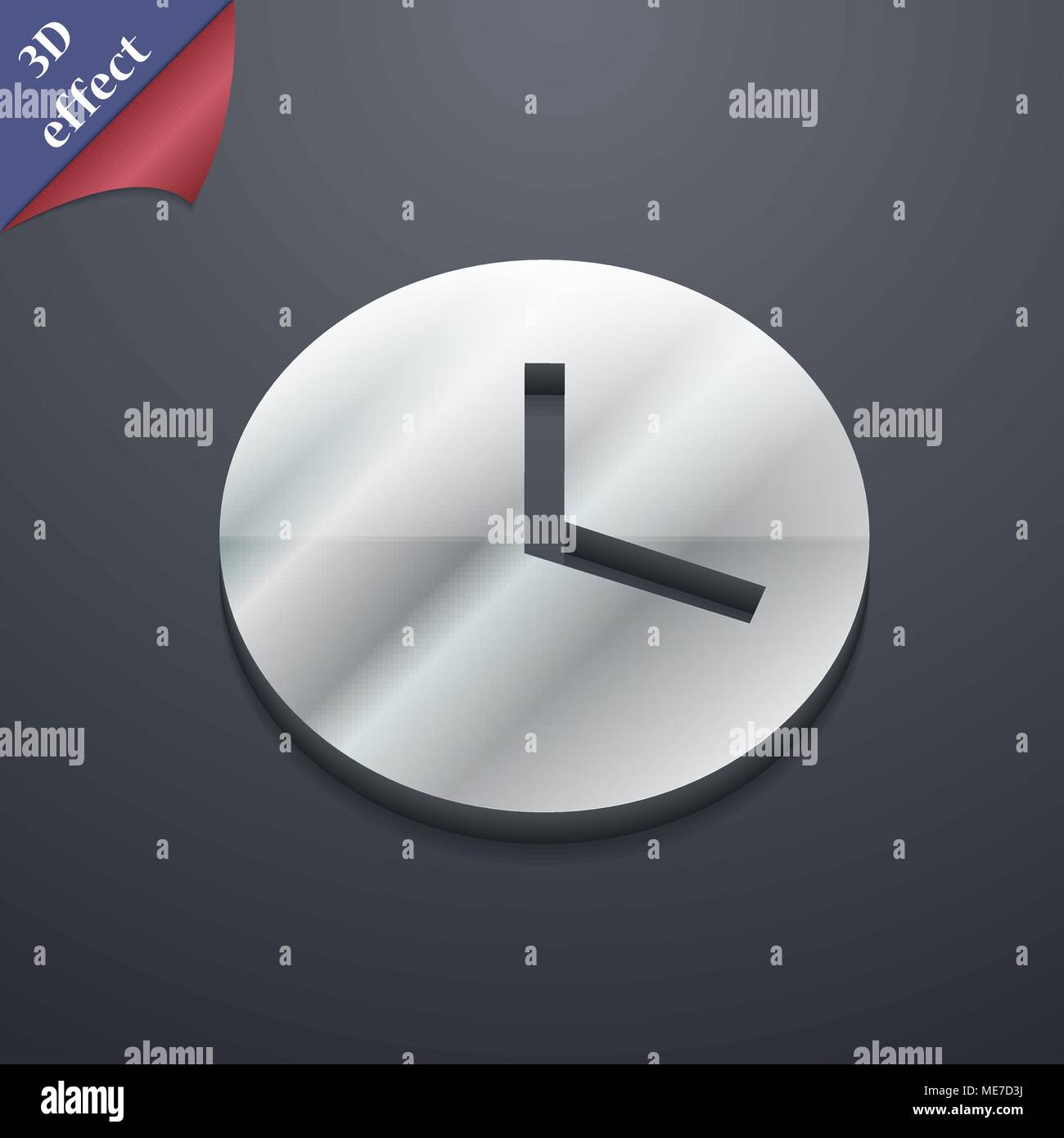 Mechanical Clock icon symbol. 3D style. Trendy, modern design with ...