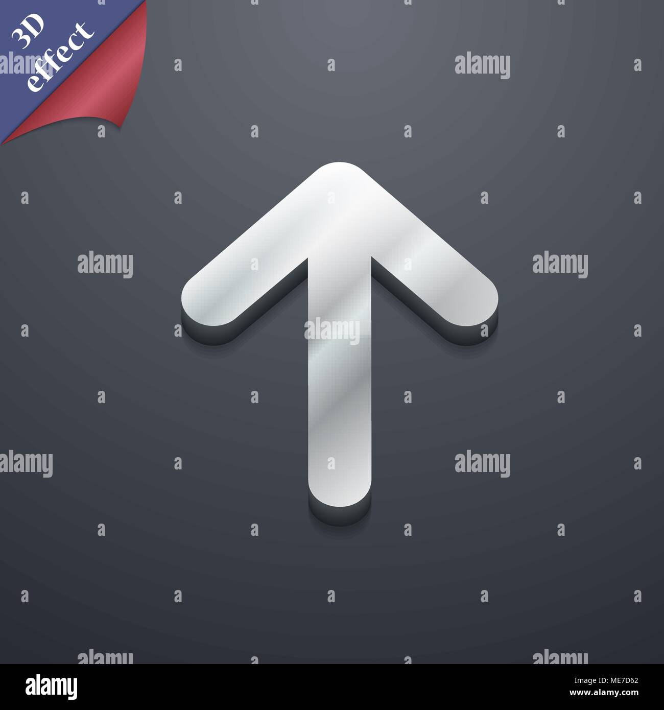 Arrow up, This side up icon symbol. 3D style. Trendy, modern design ...