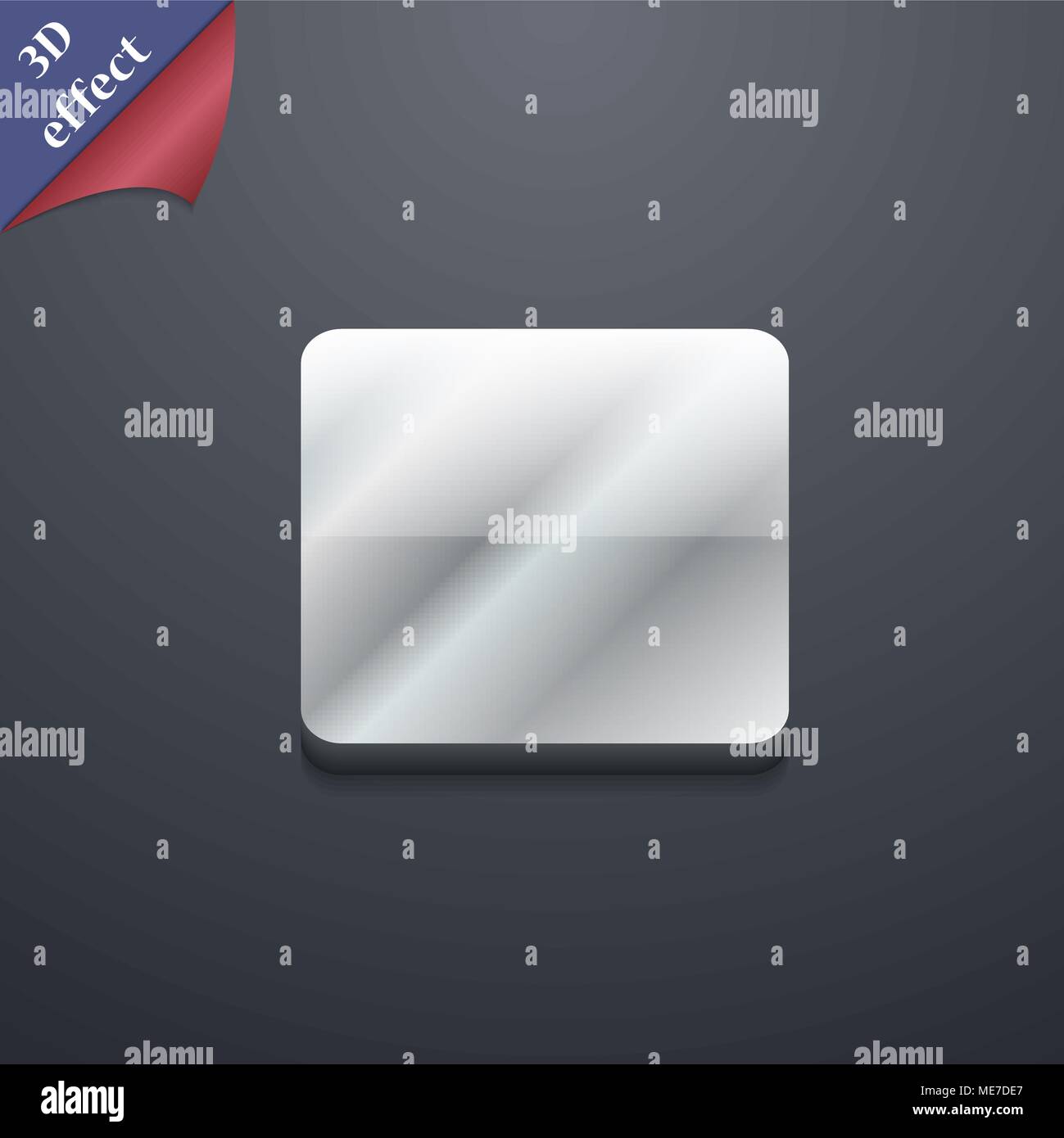 stop button icon symbol. 3D style. Trendy, modern design with space for ...