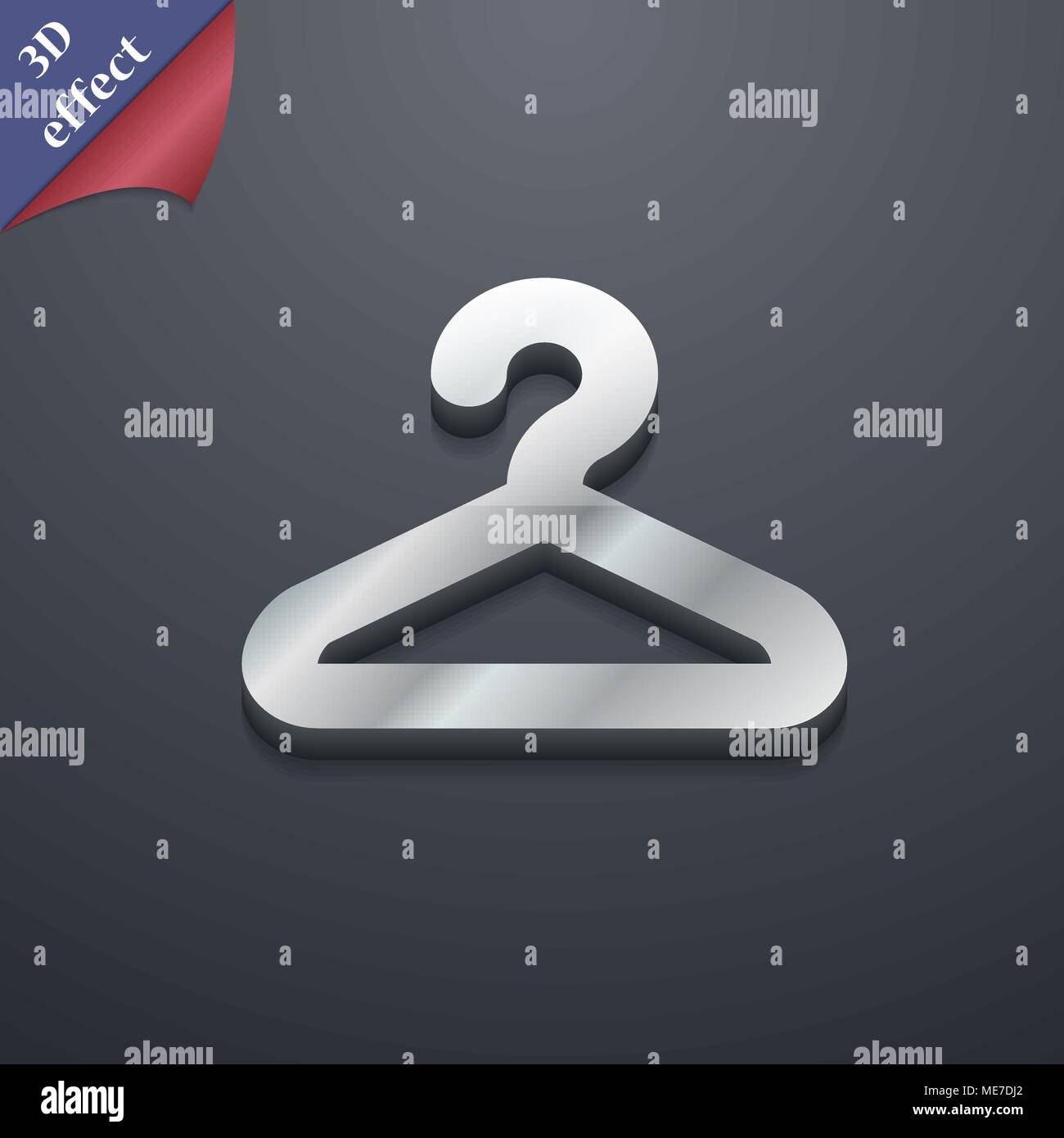 Hanger icon symbol. 3D style. Trendy, modern design with space for your ...