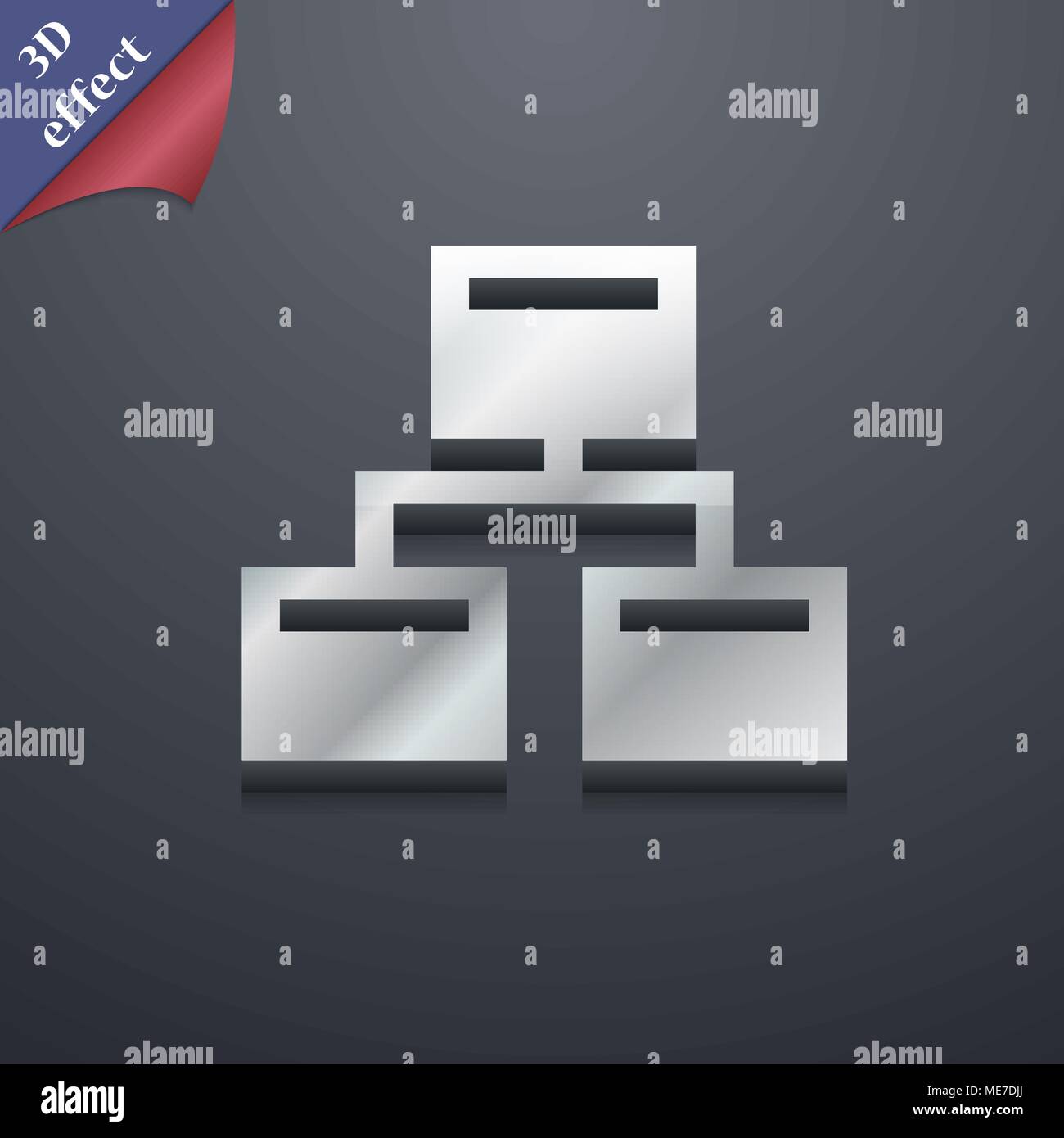 Local Network icon symbol. 3D style. Trendy, modern design with space ...