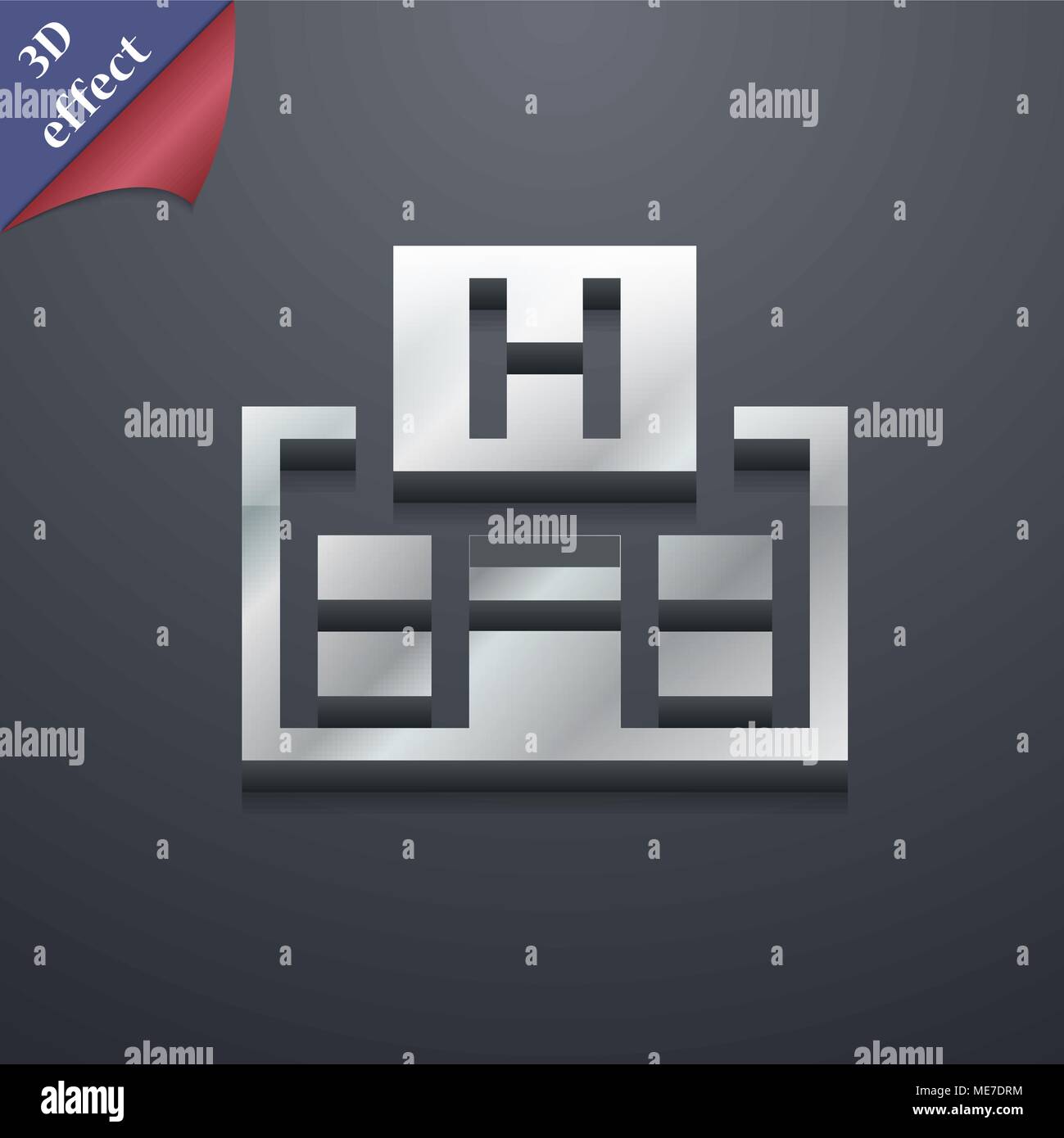 Hotkey icon symbol. 3D style. Trendy, modern design with space for your ...