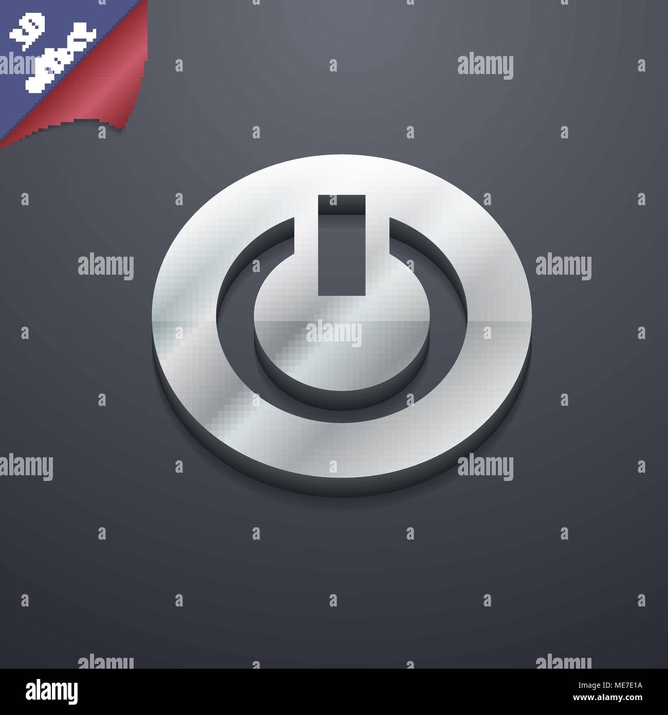 Power, Switch on, Turn on icon symbol. 3D style. Trendy, modern design ...