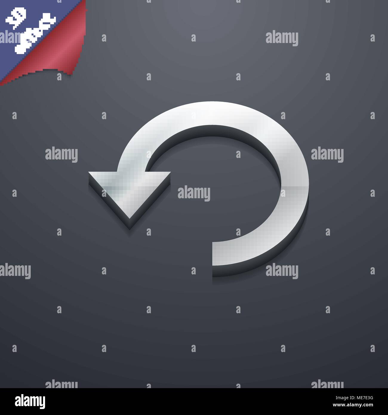 Upgrade, arrow, update icon symbol. 3D style. Trendy, modern design ...