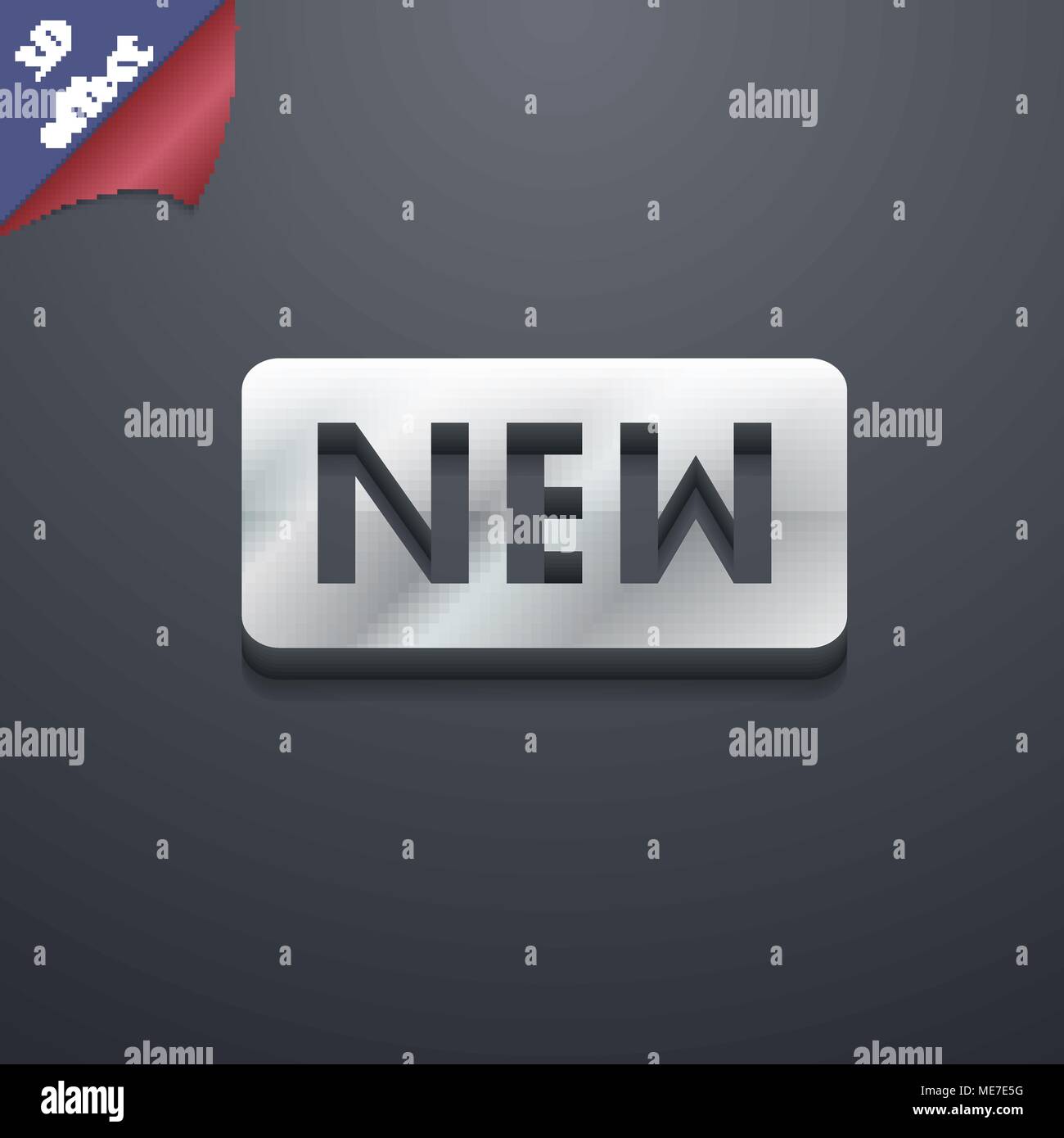 New icon symbol. 3D style. Trendy, modern design with space for your ...