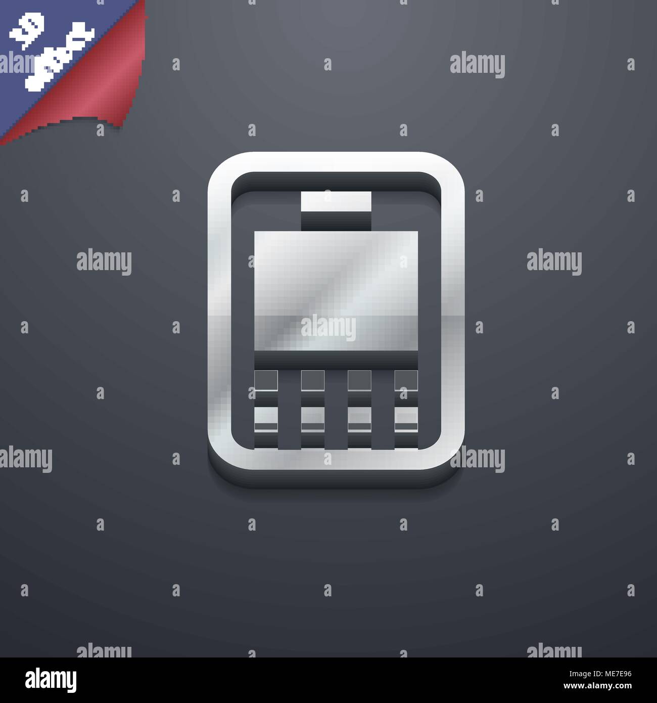 Mobile telecommunications technology icon symbol. 3D style. Trendy ...