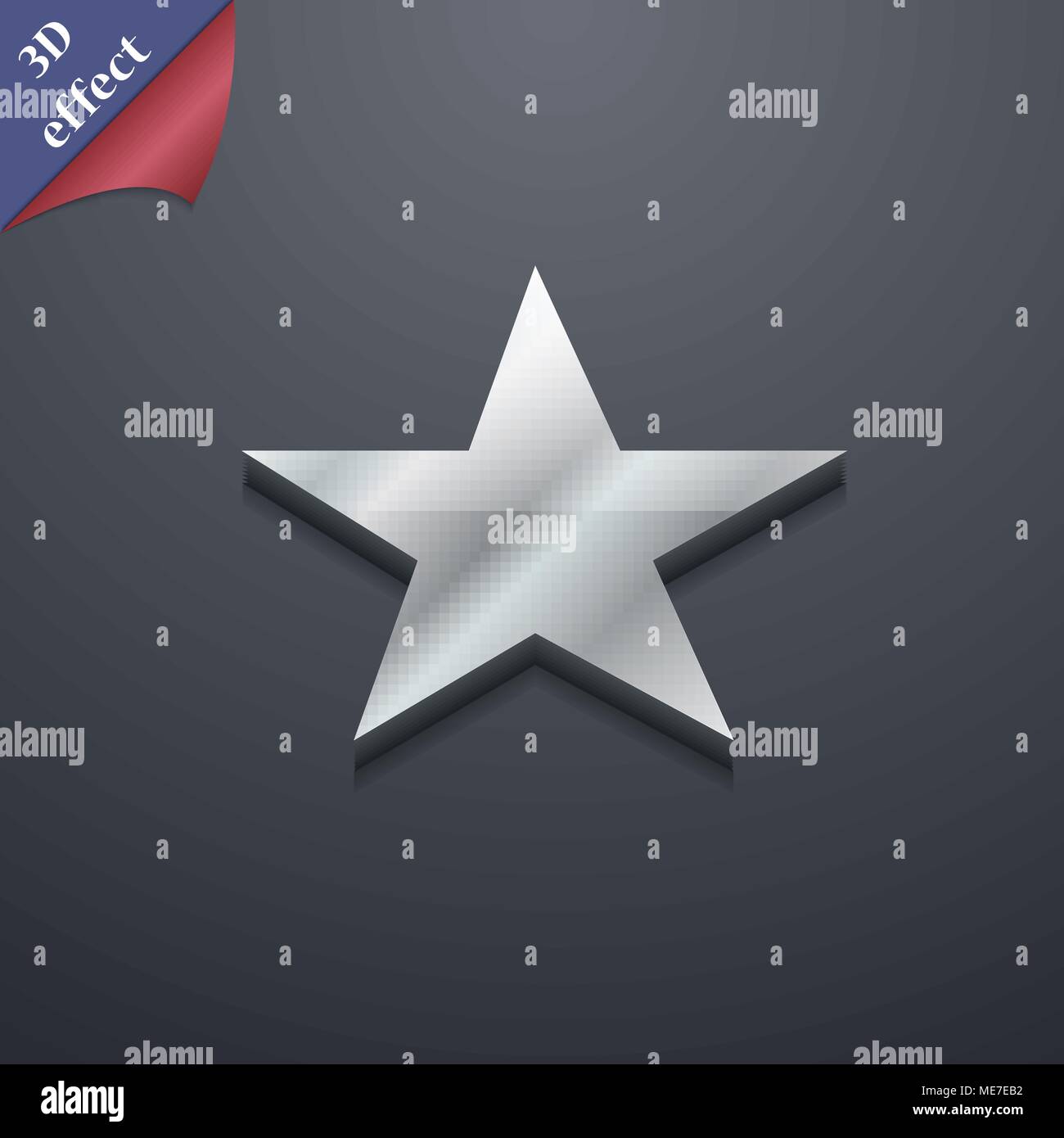 Star, Favorite Star, Favorite icon symbol. 3D style. Trendy, modern ...