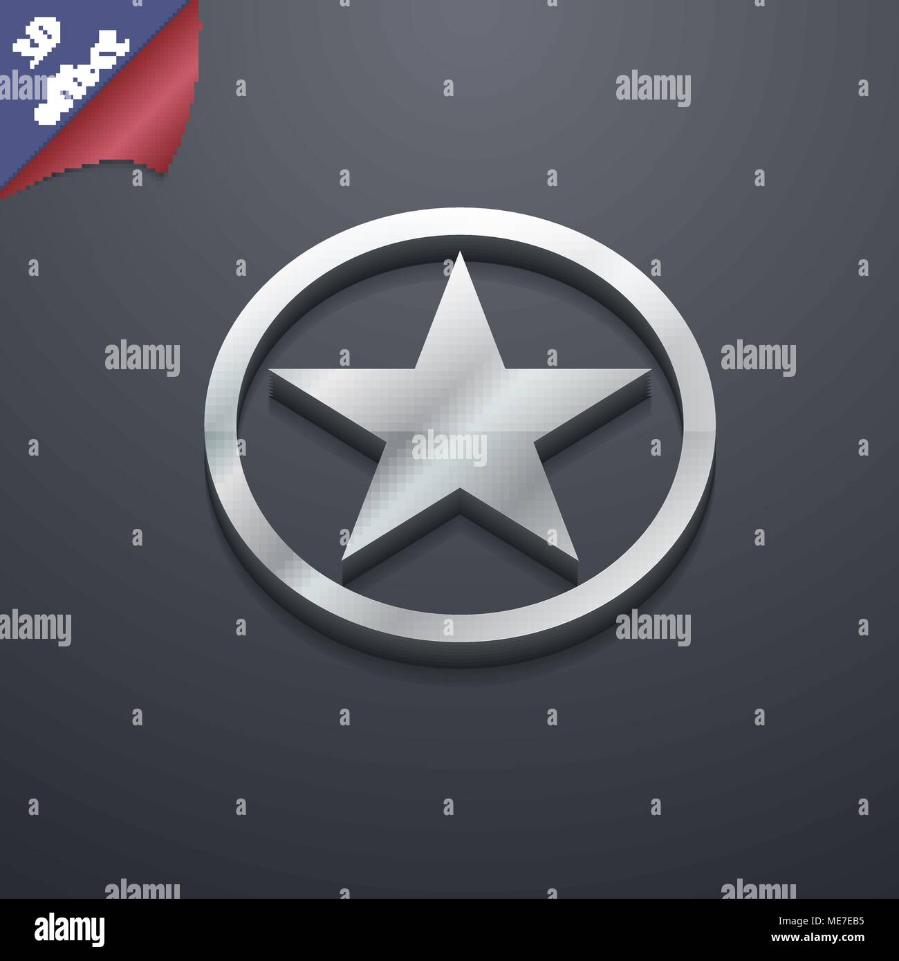 Star, Favorite Star, Favorite icon symbol. 3D style. Trendy, modern ...