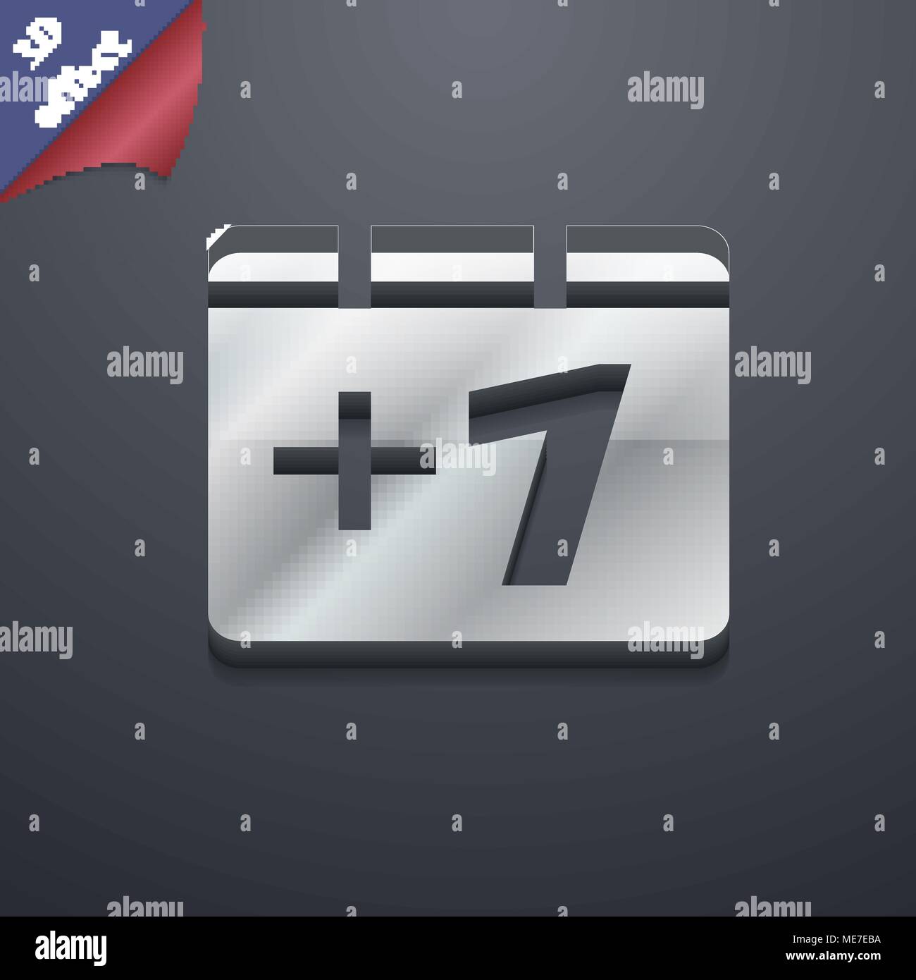 Plus one, Add one icon symbol. 3D style. Trendy, modern design with ...