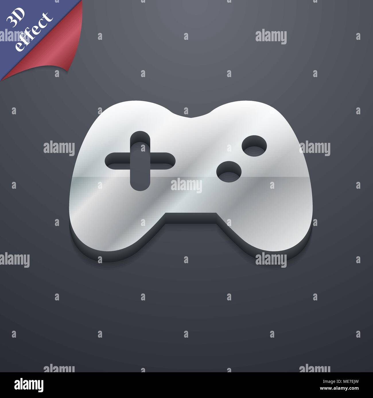 Joystick icon symbol. 3D style. Trendy, modern design with space for ...