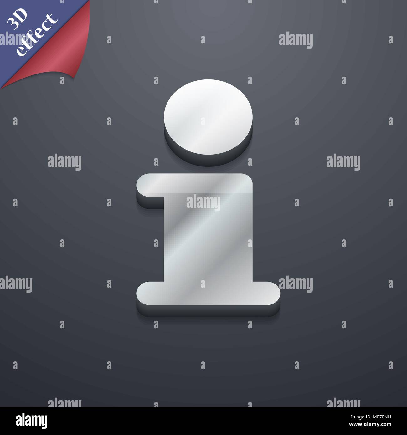 Information, Info icon symbol. 3D style. Trendy, modern design with ...
