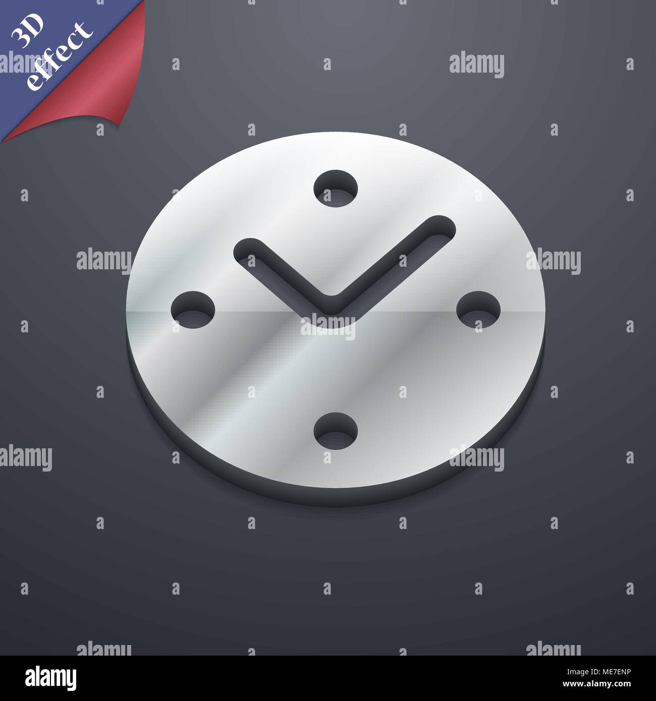 Mechanical Clock icon symbol. 3D style. Trendy, modern design with ...