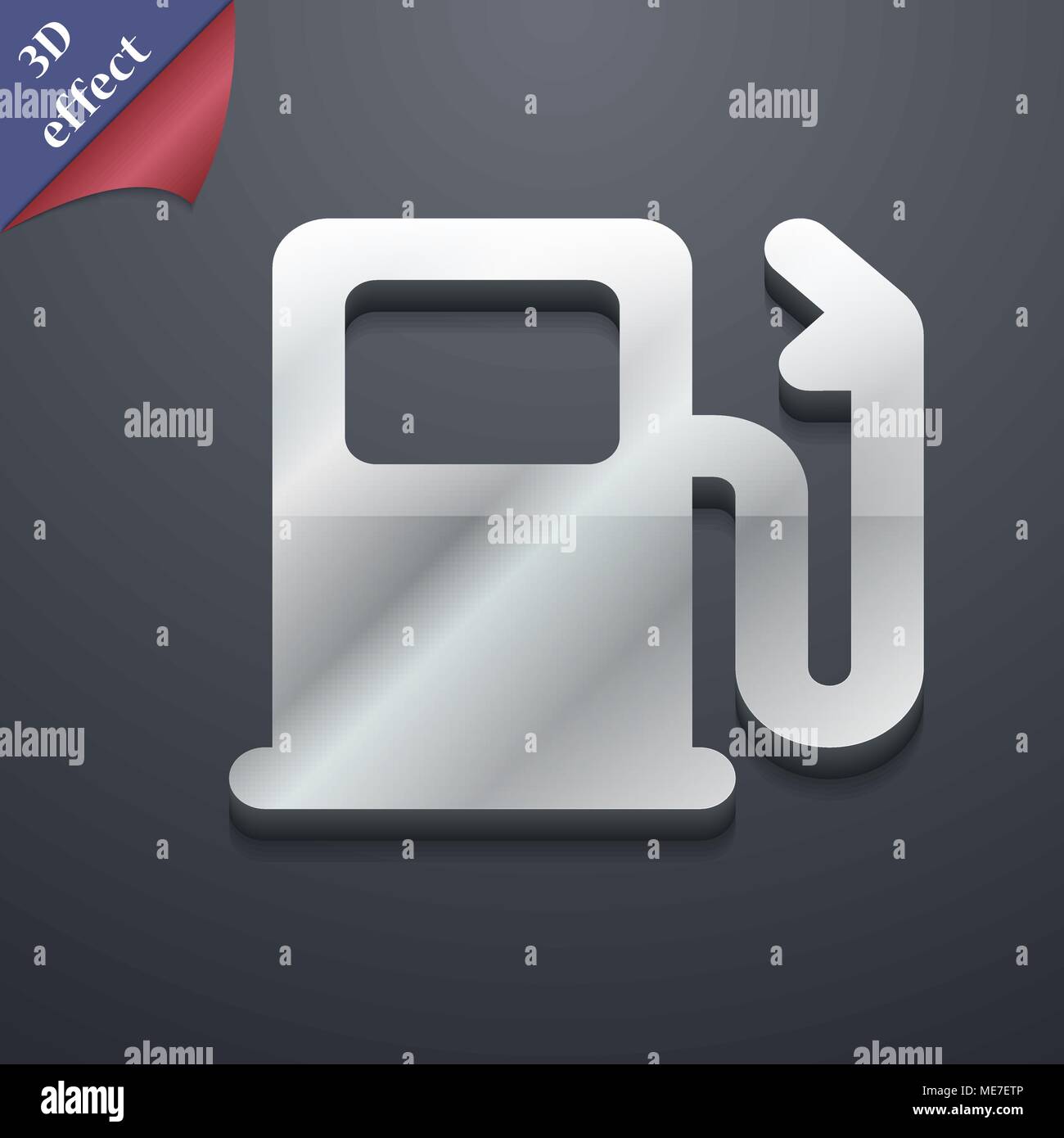 Petrol or Gas station, Car fuel icon symbol. 3D style. Trendy, modern ...