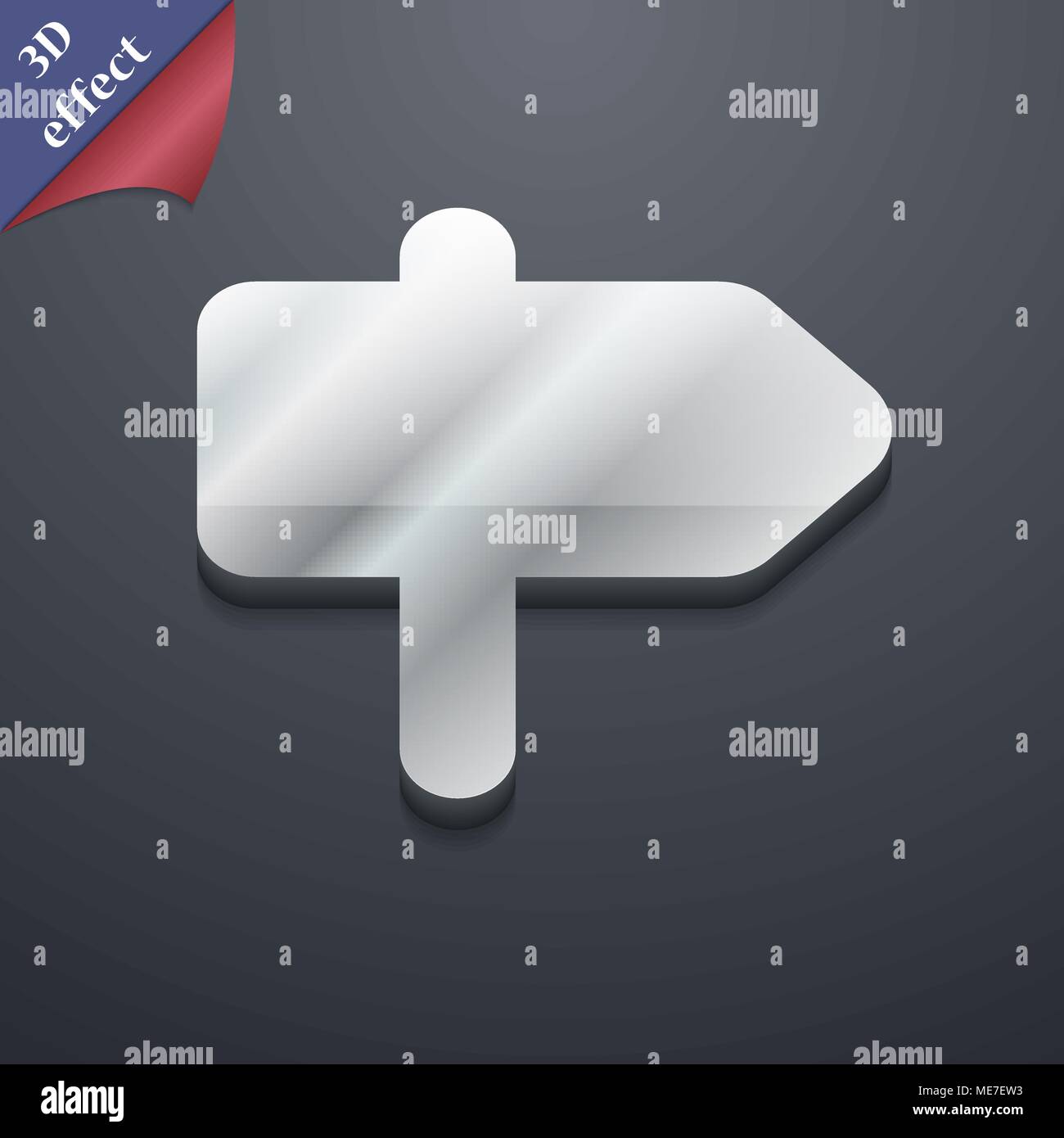 Information Road icon symbol. 3D style. Trendy, modern design with ...