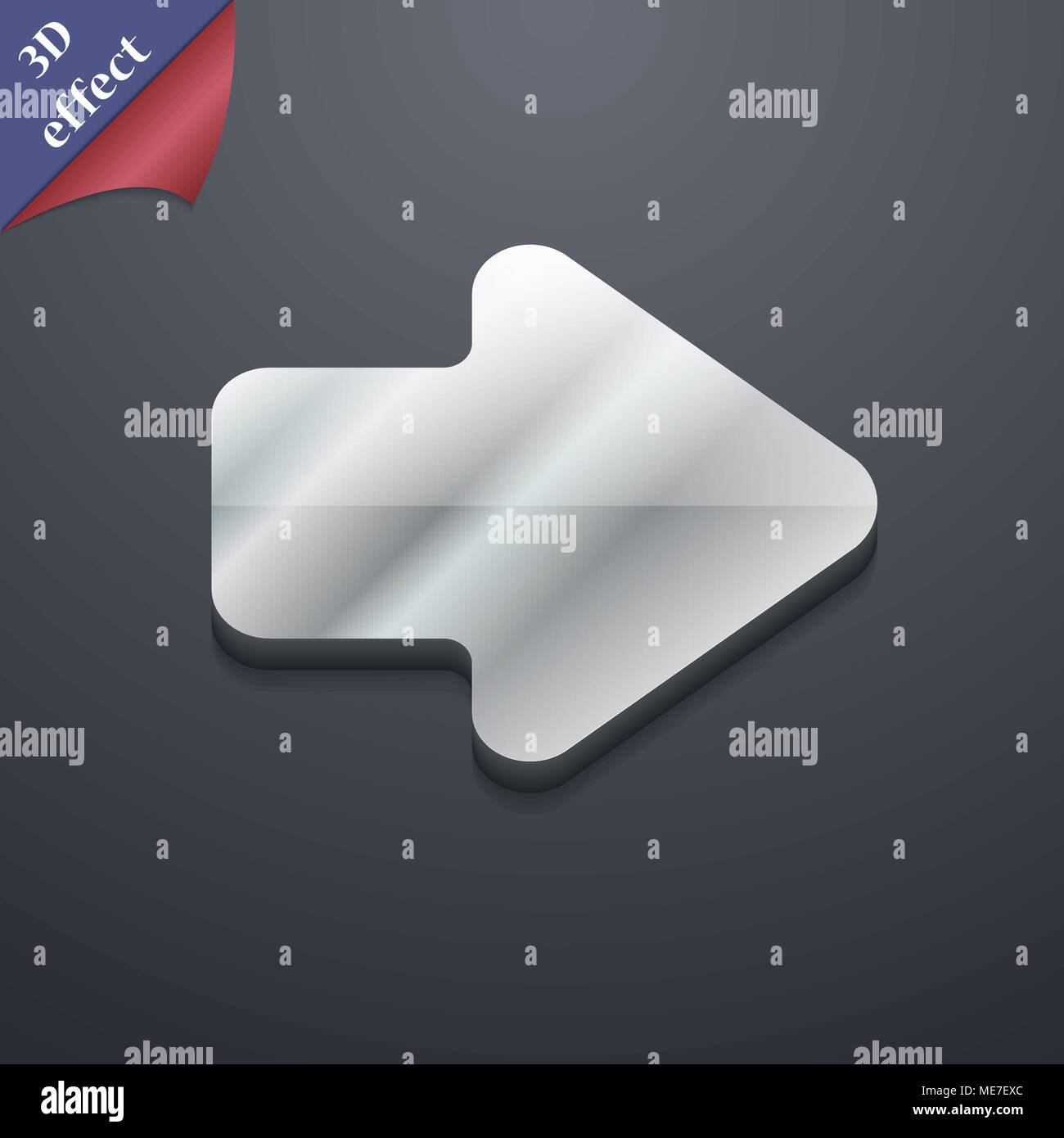 Arrow right, Next icon symbol. 3D style. Trendy, modern design with ...