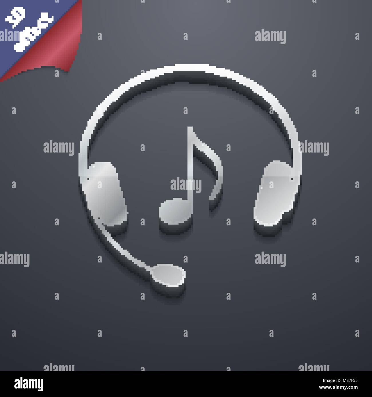 headsets icon symbol. 3D style. Trendy, modern design with space for ...