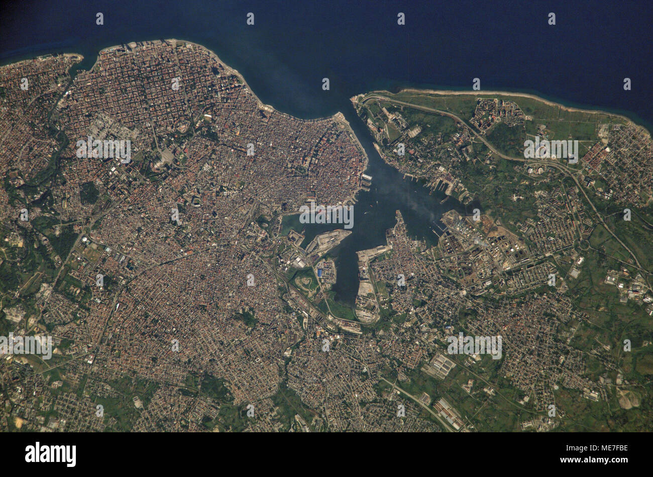 A satellite view of the Havana, Cuba as seen from the NASA ...