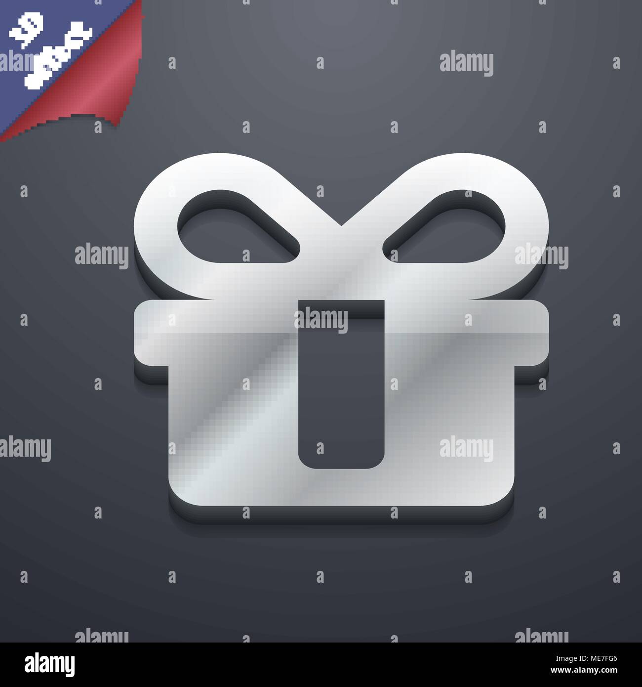 gift icon symbol. 3D style. Trendy, modern design with space for your ...
