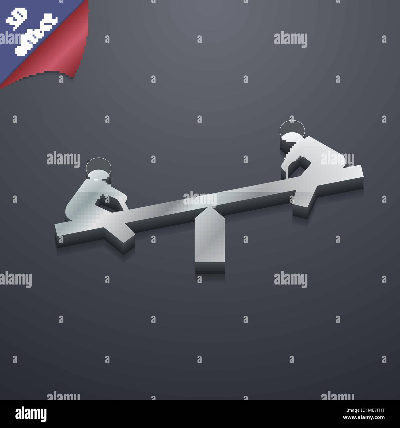 swing icon symbol. 3D style. Trendy, modern design with space for your ...