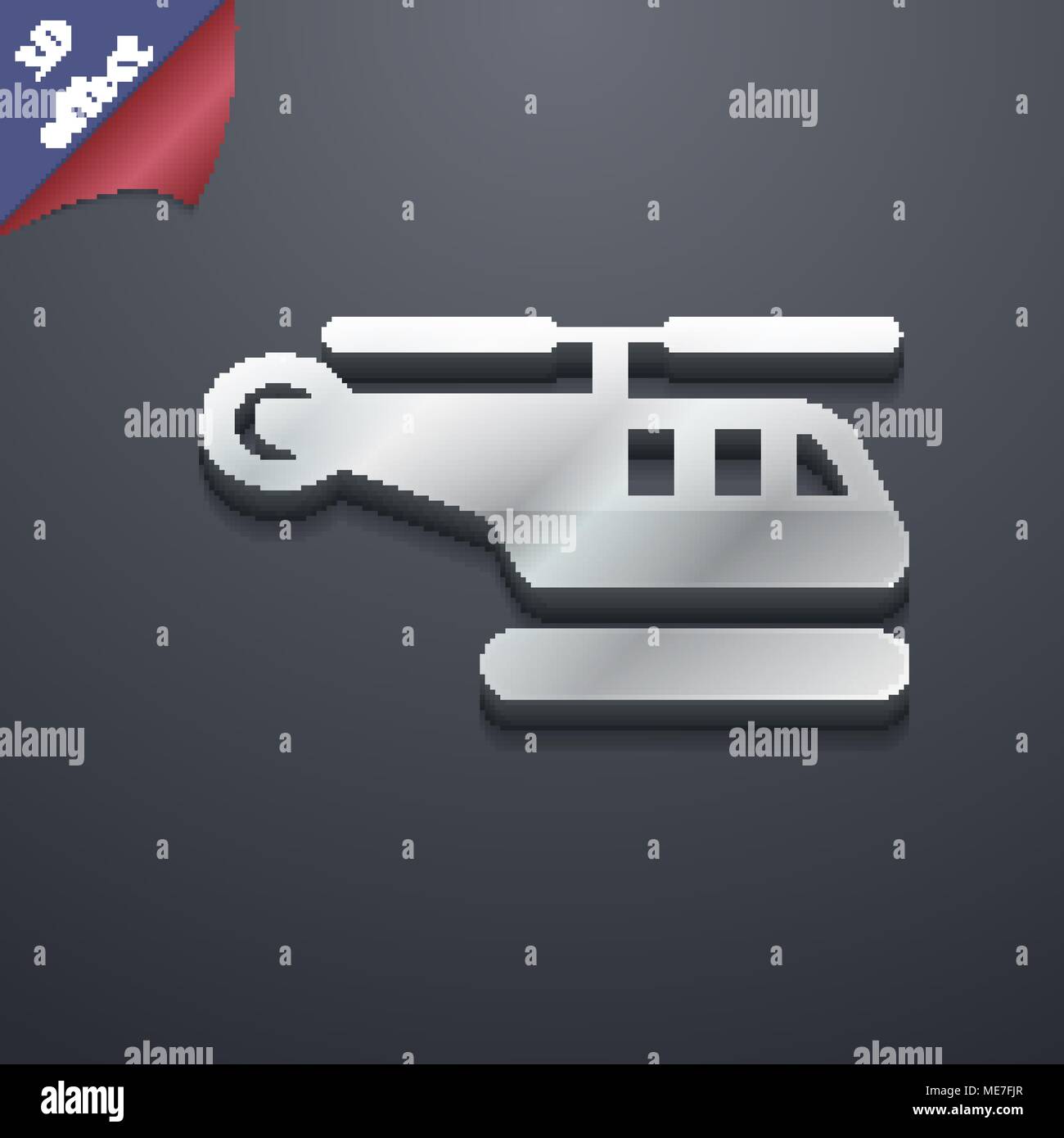 helicopter icon symbol. 3D style. Trendy, modern design with space for ...