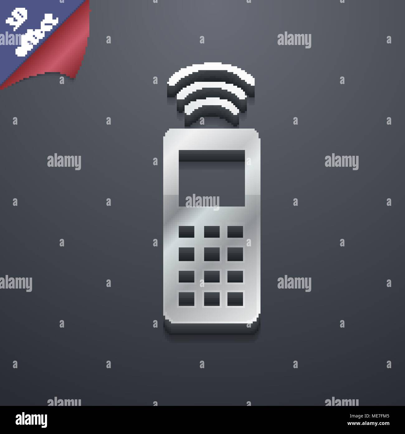 the remote control icon symbol. 3D style. Trendy, modern design with ...