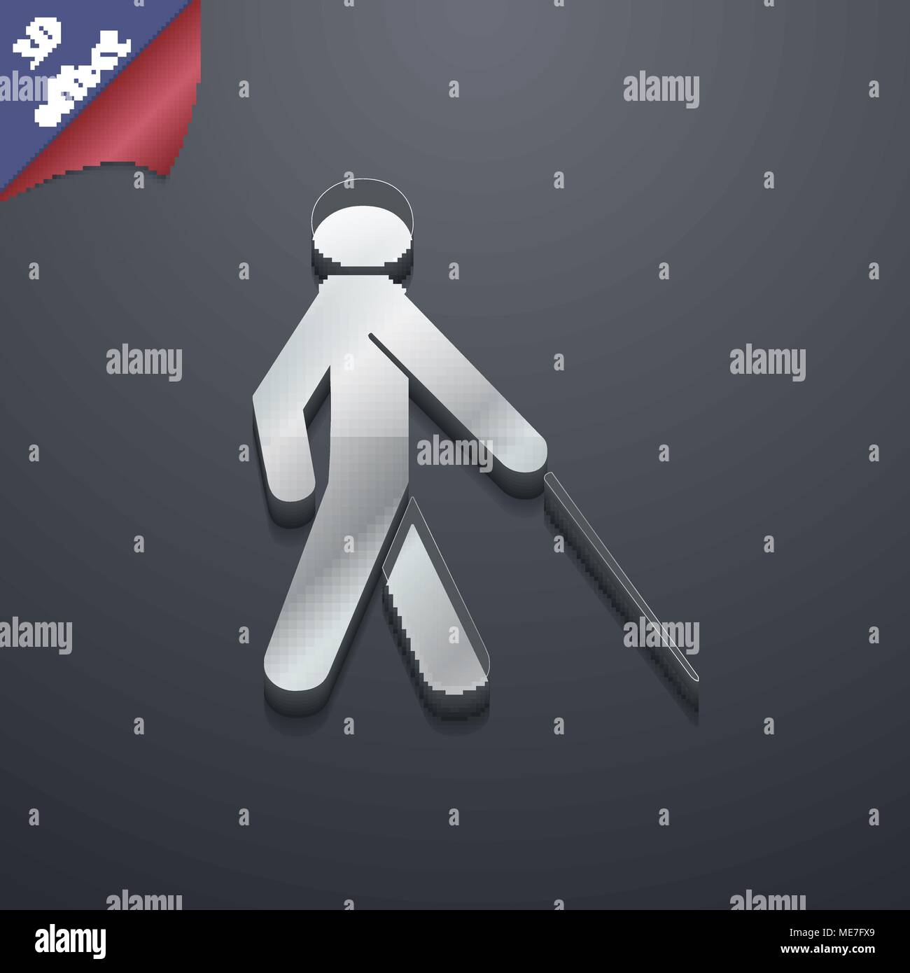 blind icon symbol. 3D style. Trendy, modern design with space for your ...