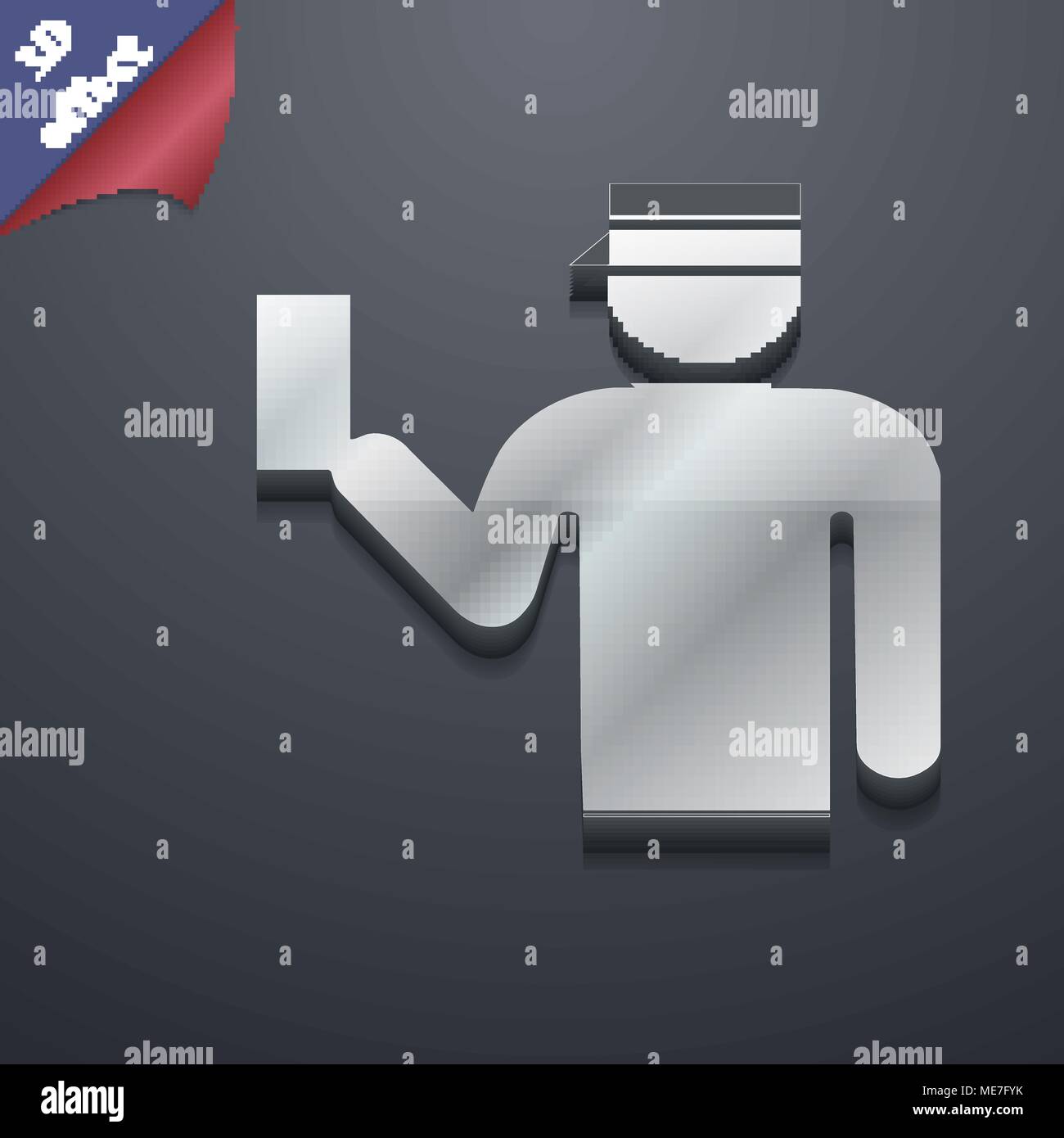 Inspector icon symbol. 3D style. Trendy, modern design with space for ...