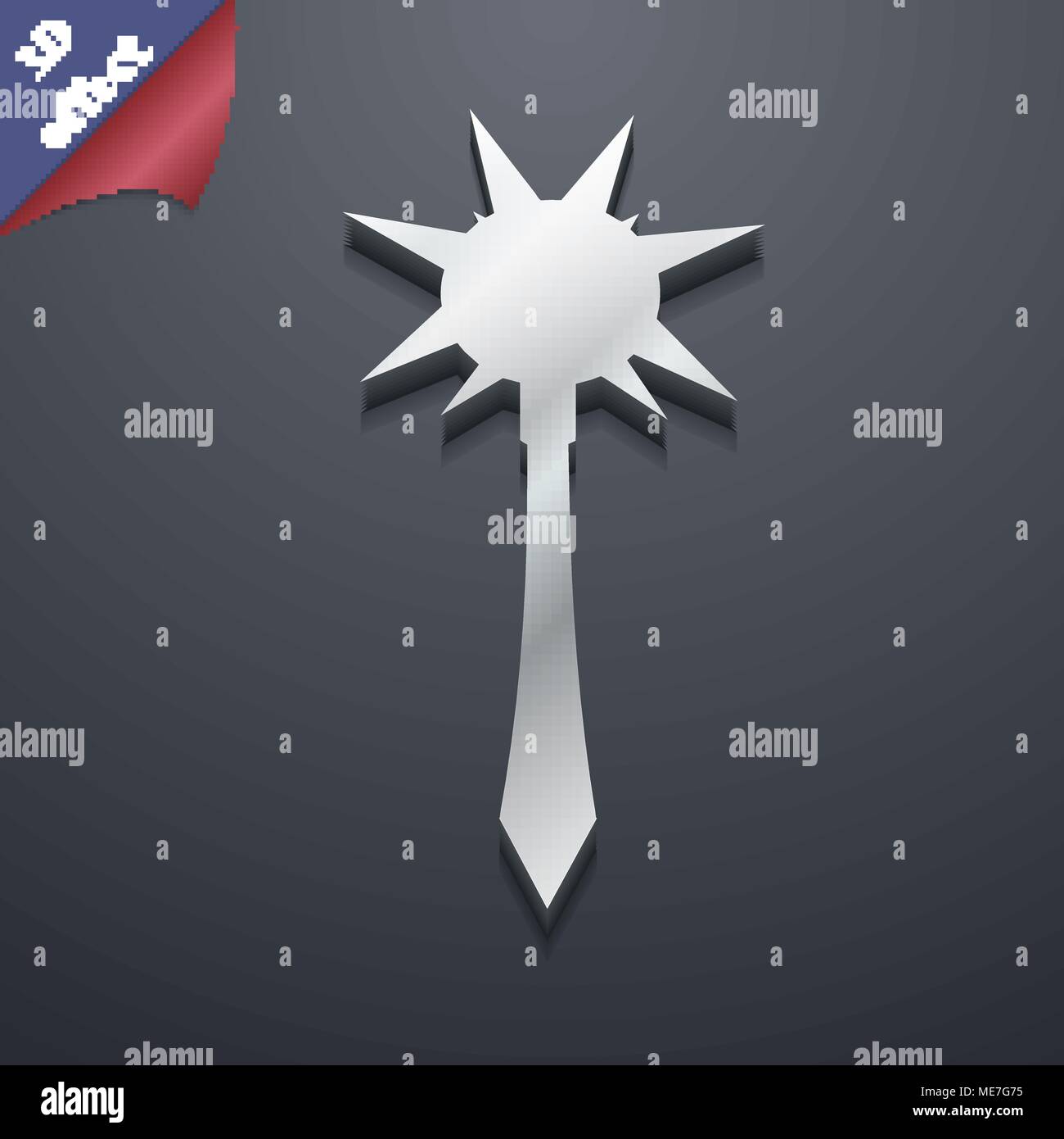 Mace icon symbol. 3D style. Trendy, modern design with space for your ...
