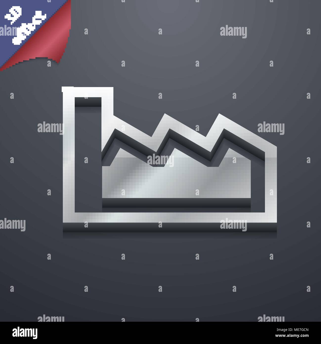 Chart icon symbol. 3D style. Trendy, modern design with space for your ...