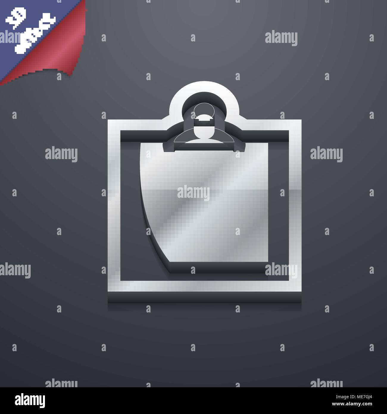 sheet of paper icon symbol. 3D style. Trendy, modern design with space ...