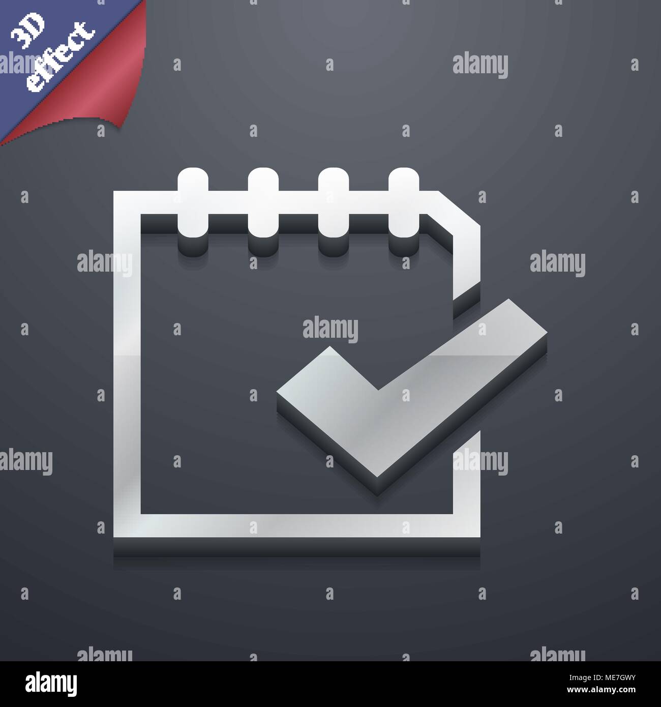 Edit document icon symbol. 3D style. Trendy, modern design with space ...