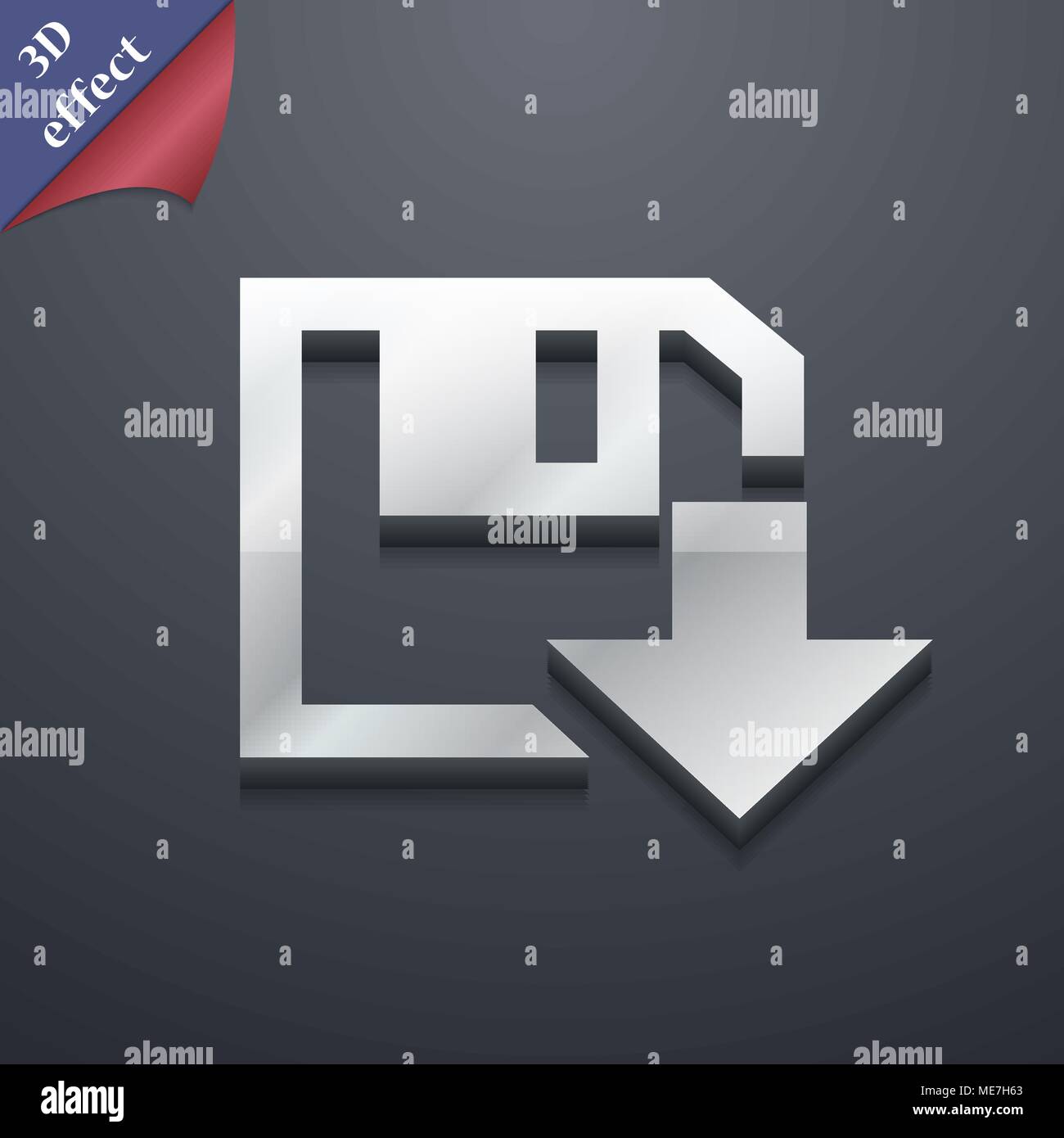 floppy icon symbol. 3D style. Trendy, modern design with space for your ...