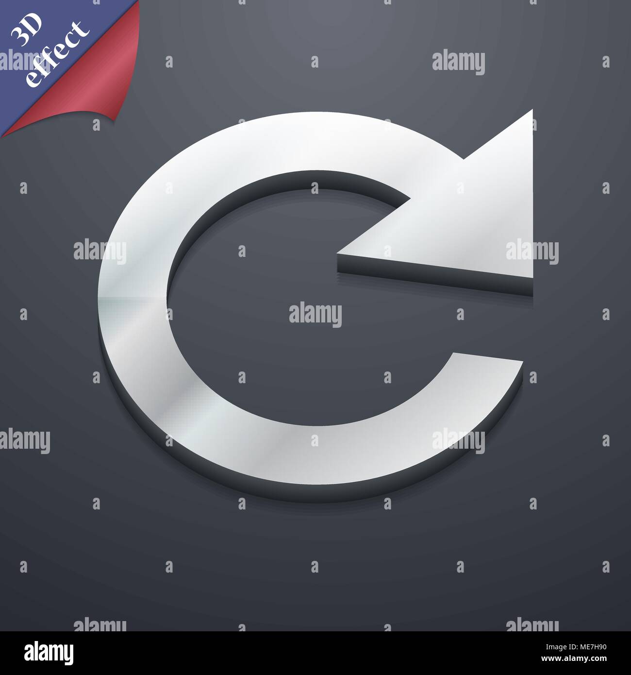 update icon symbol. 3D style. Trendy, modern design with space for your ...