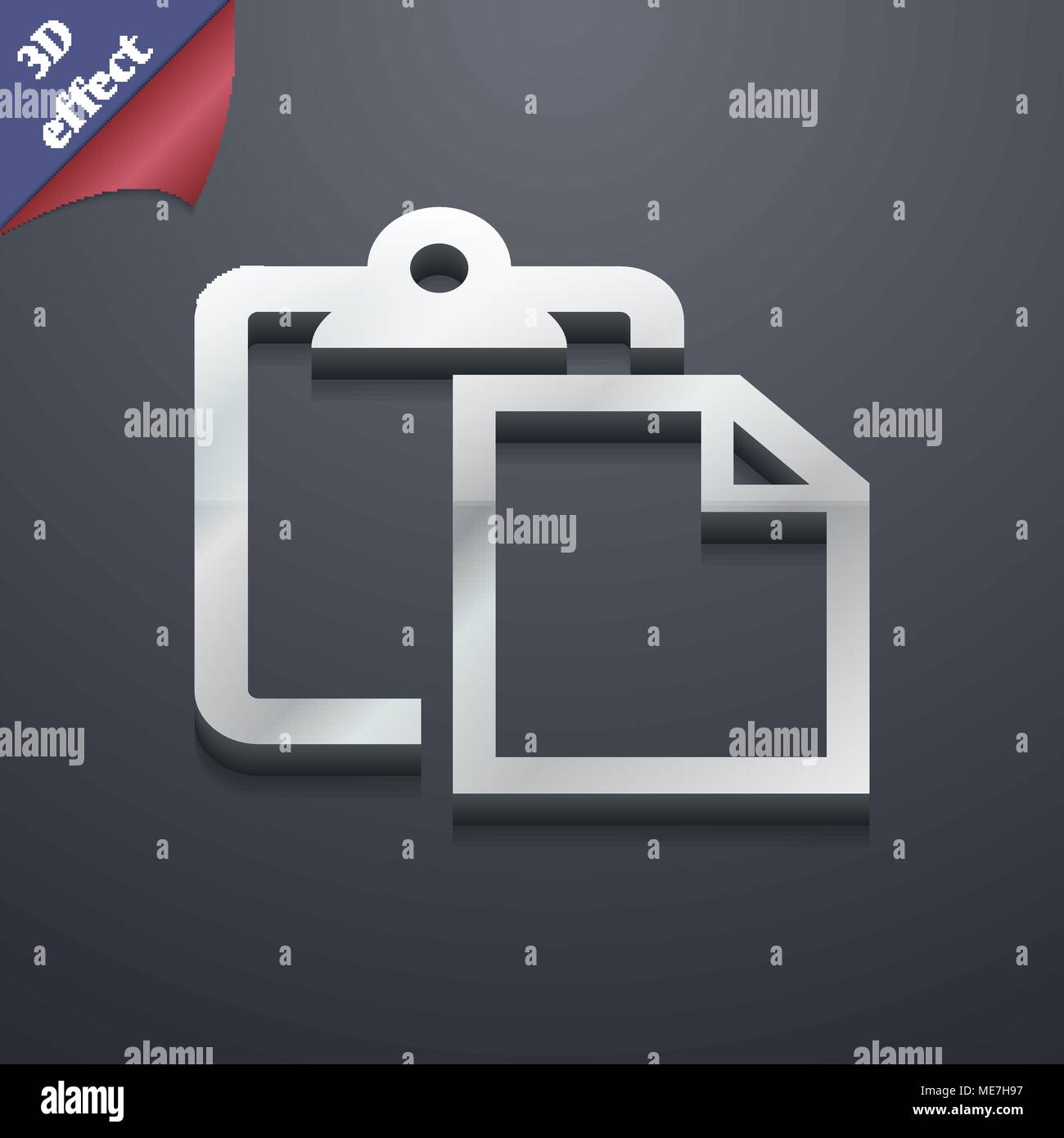 Edit document icon symbol. 3D style. Trendy, modern design with space ...