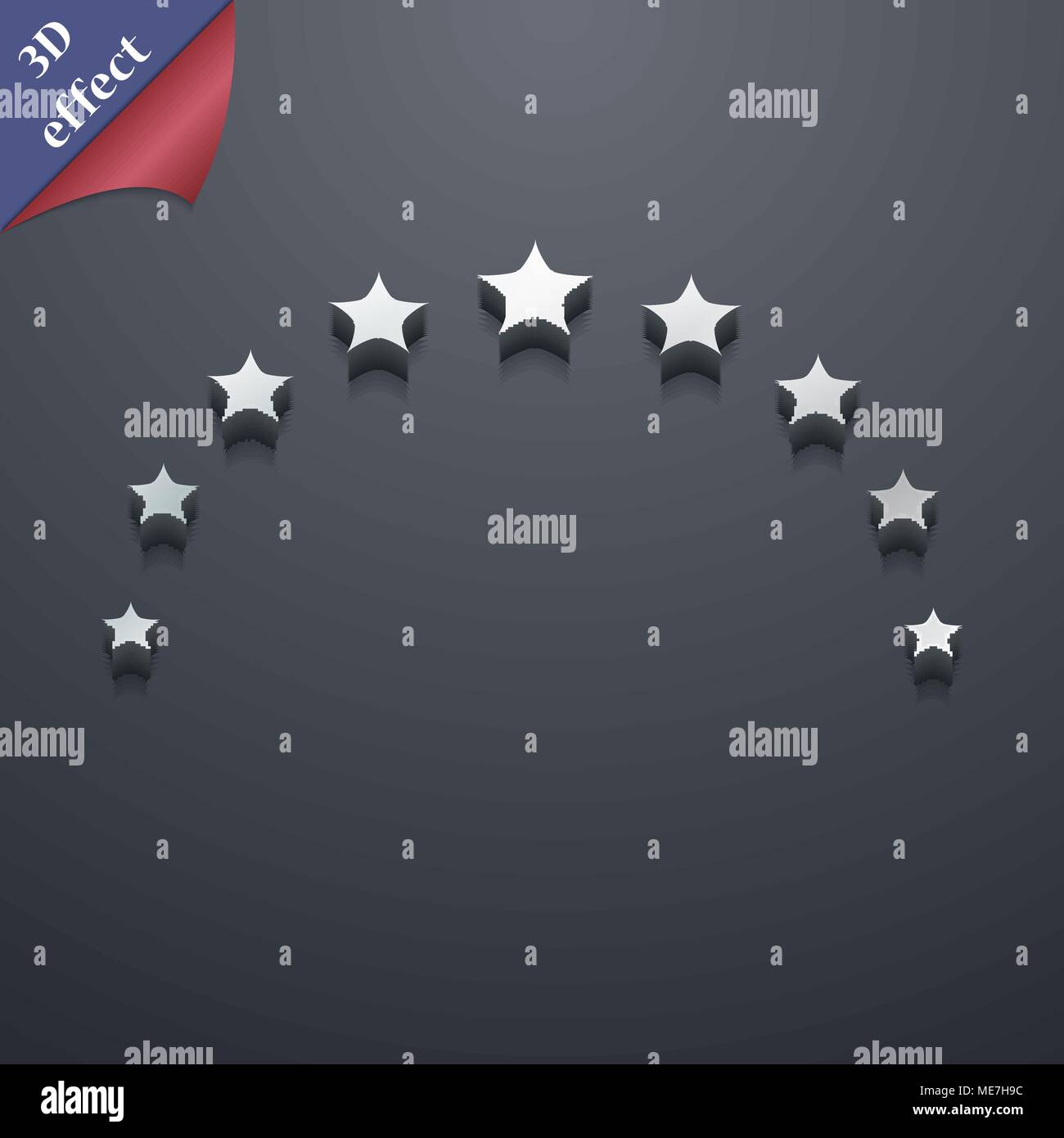 Stars icon symbol. 3D style. Trendy, modern design with space for your ...