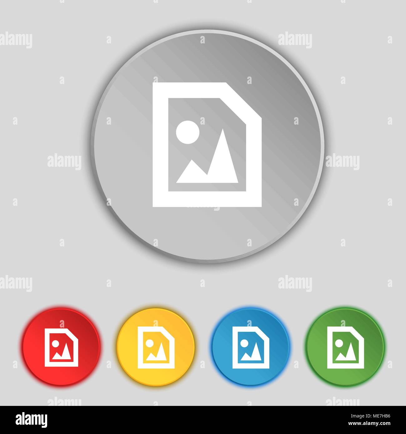 File JPG icon sign. Symbol on five flat buttons. Vector illustration Stock Vector Image & Art ...