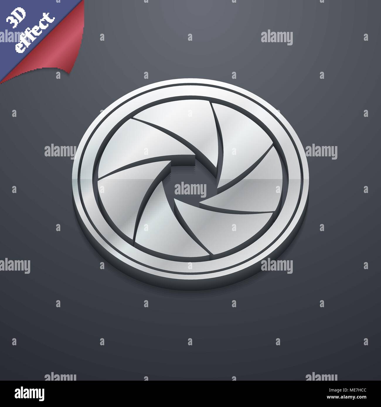 diaphragm icon symbol. 3D style. Trendy, modern design with space for ...