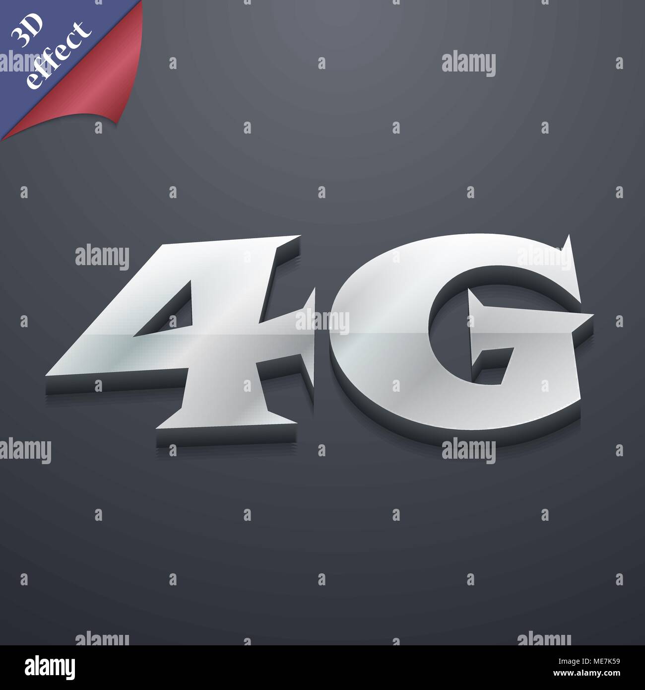 4G icon symbol. 3D style. Trendy, modern design with space for your ...
