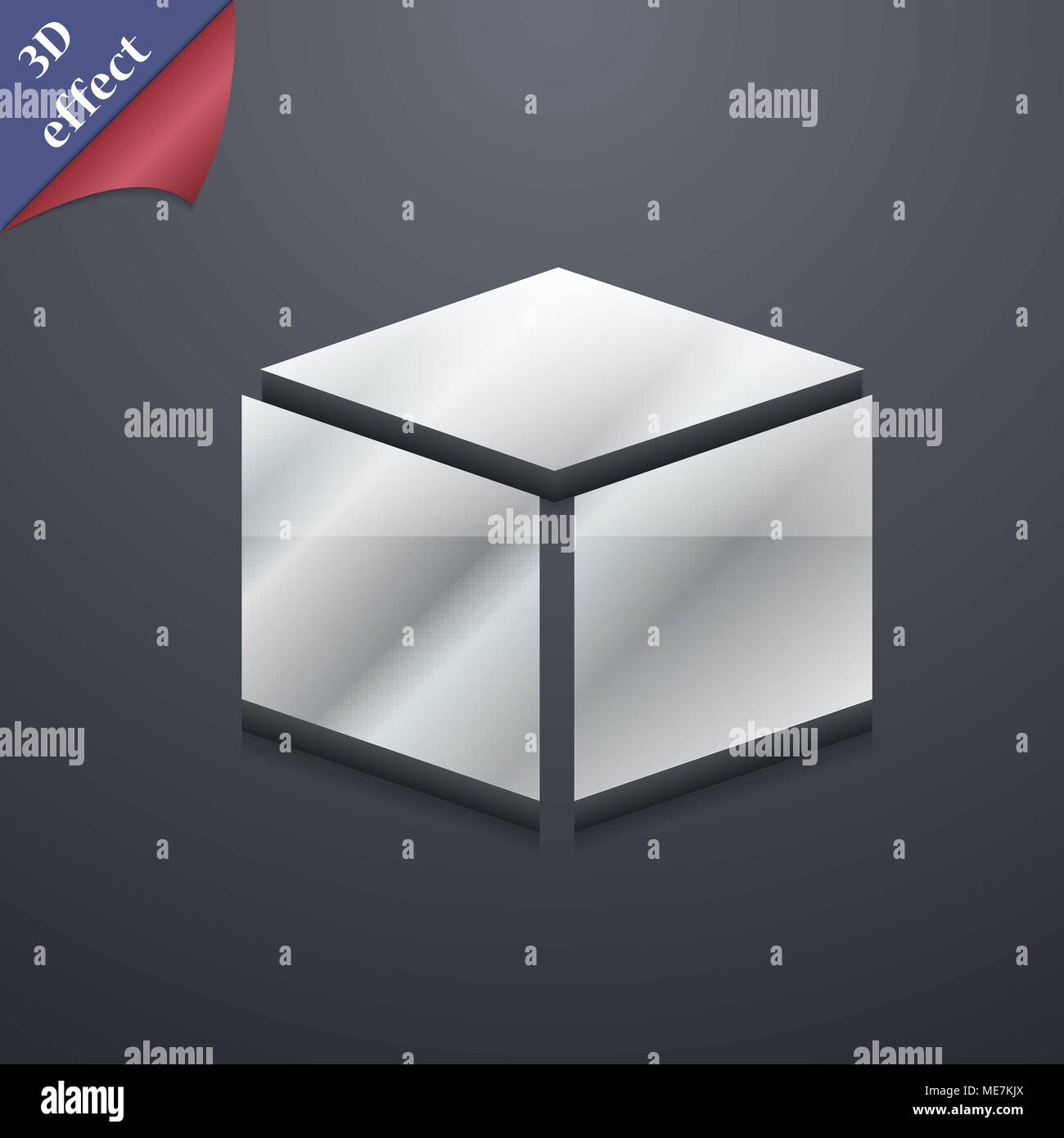 3d cube icon symbol. 3D style. Trendy, modern design with space for ...