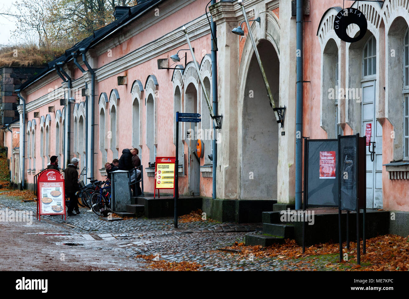 Building entrance in the island of Suomenlinna Sveaborg, Helsinki ...