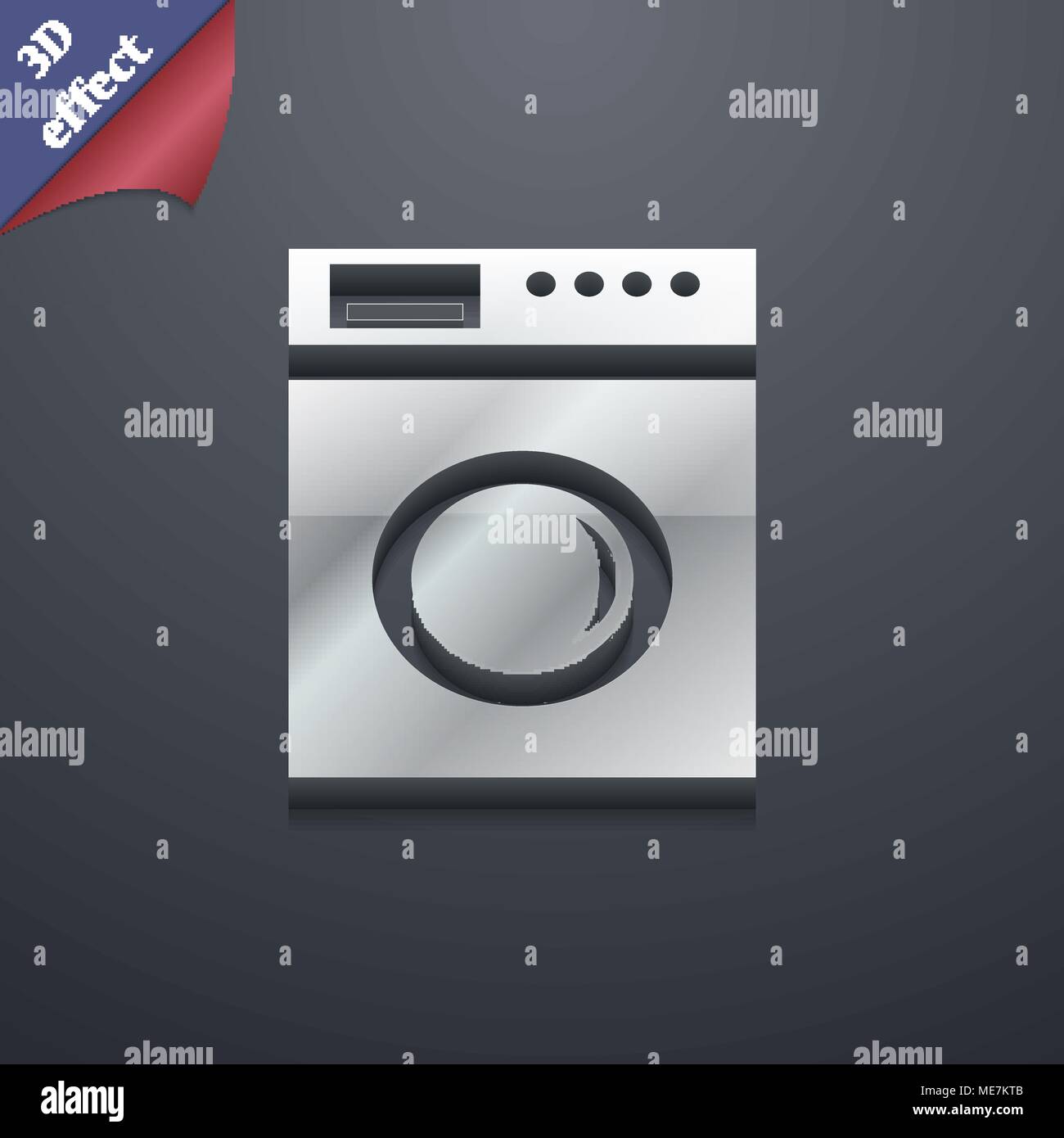 Washing machine 3d Stock Vector Images - Alamy