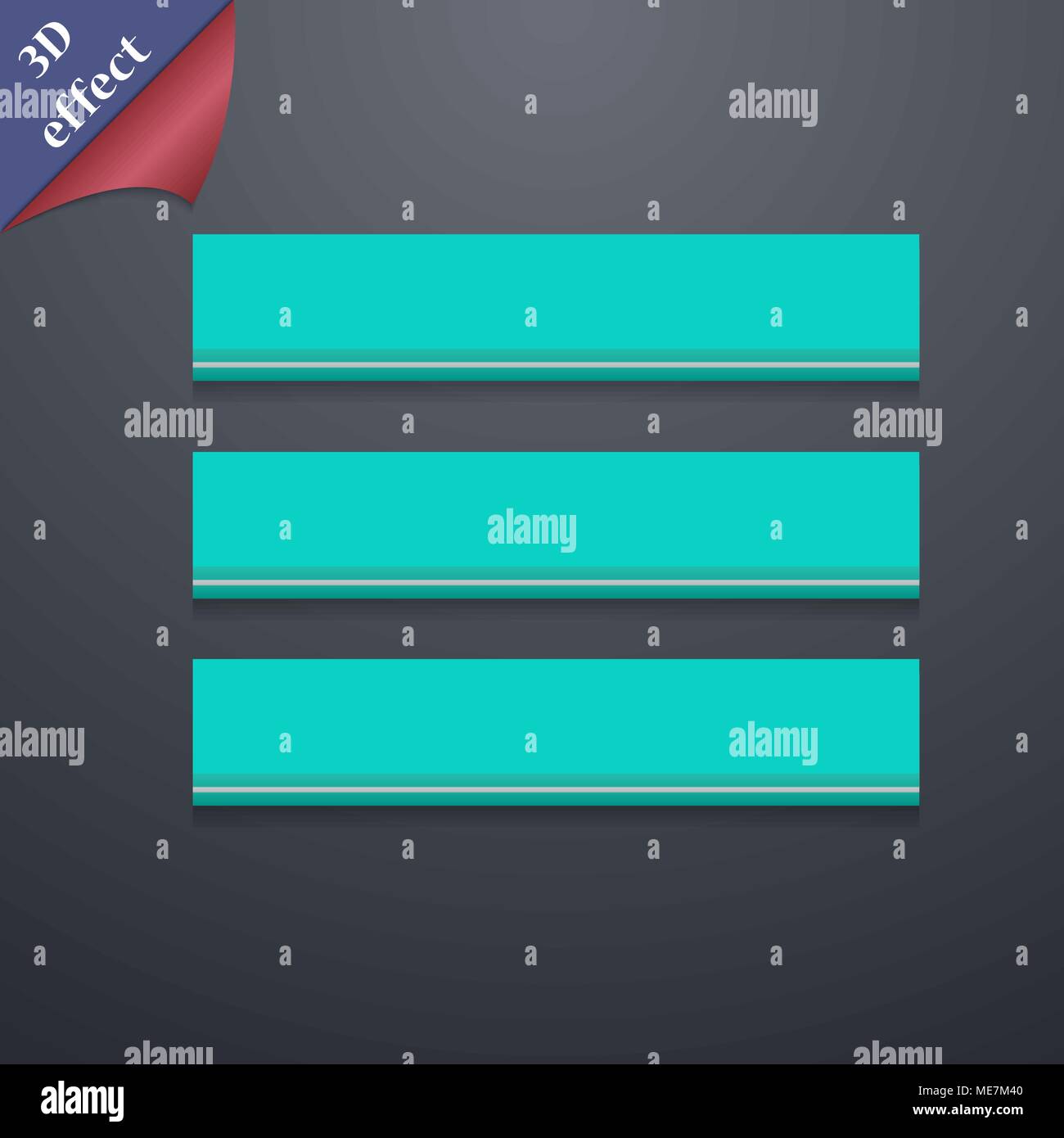 Align text to the width icon symbol. 3D style. Trendy, modern design with space for your text ...