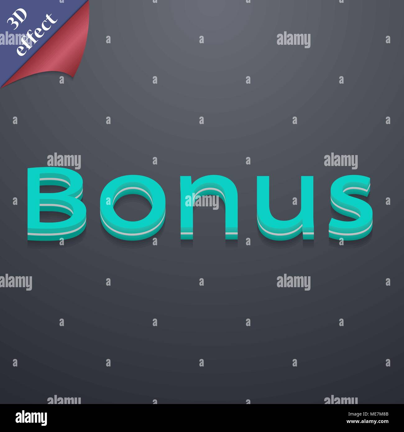 Bonus icon symbol. 3D style. Trendy, modern design with space for your ...