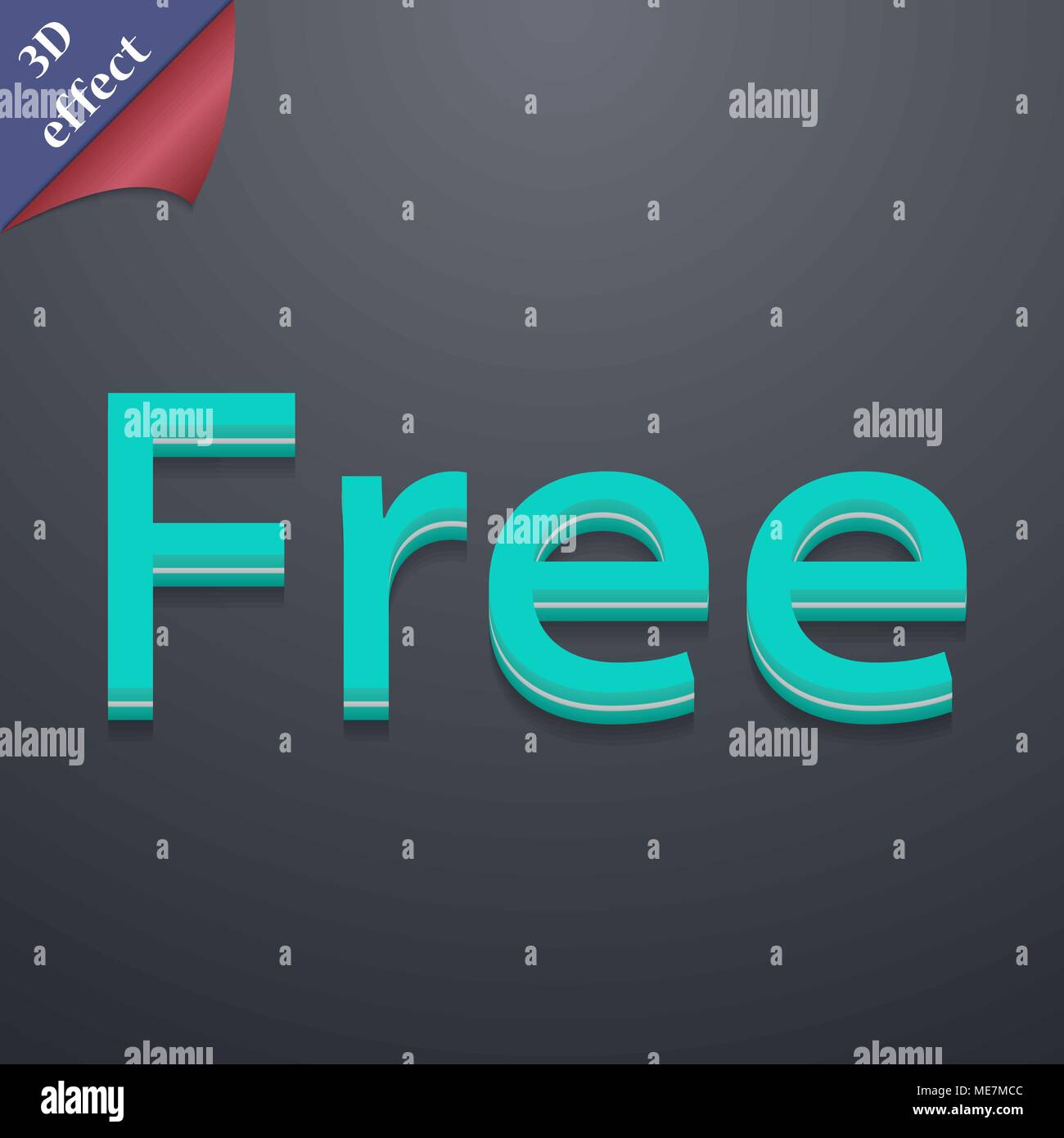 Free icon symbol. 3D style. Trendy, modern design with space for your ...