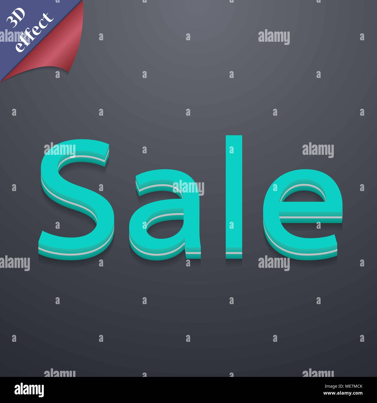 Sale tag icon symbol. 3D style. Trendy, modern design with space for ...