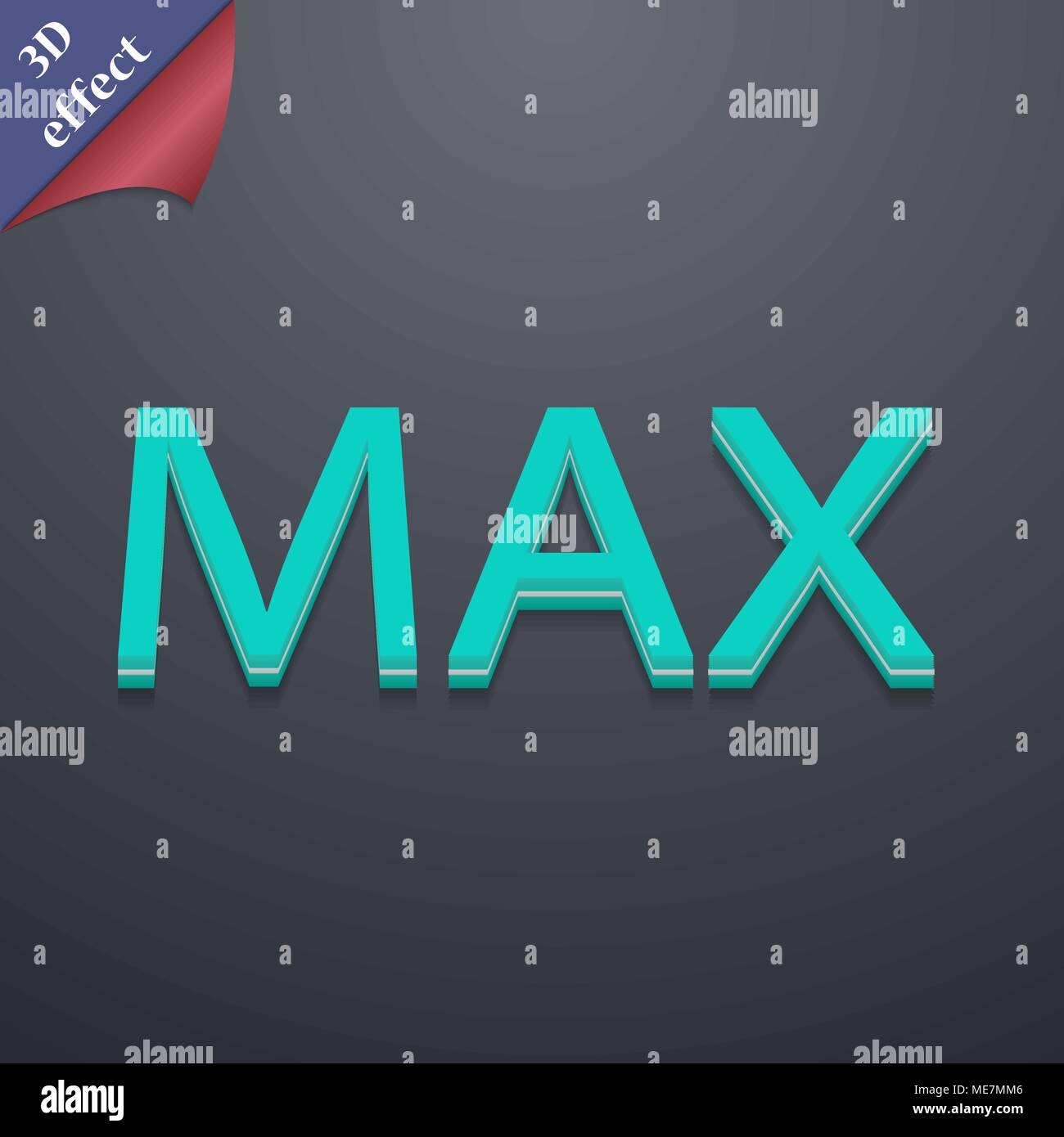 maximum icon symbol. 3D style. Trendy, modern design with space for ...