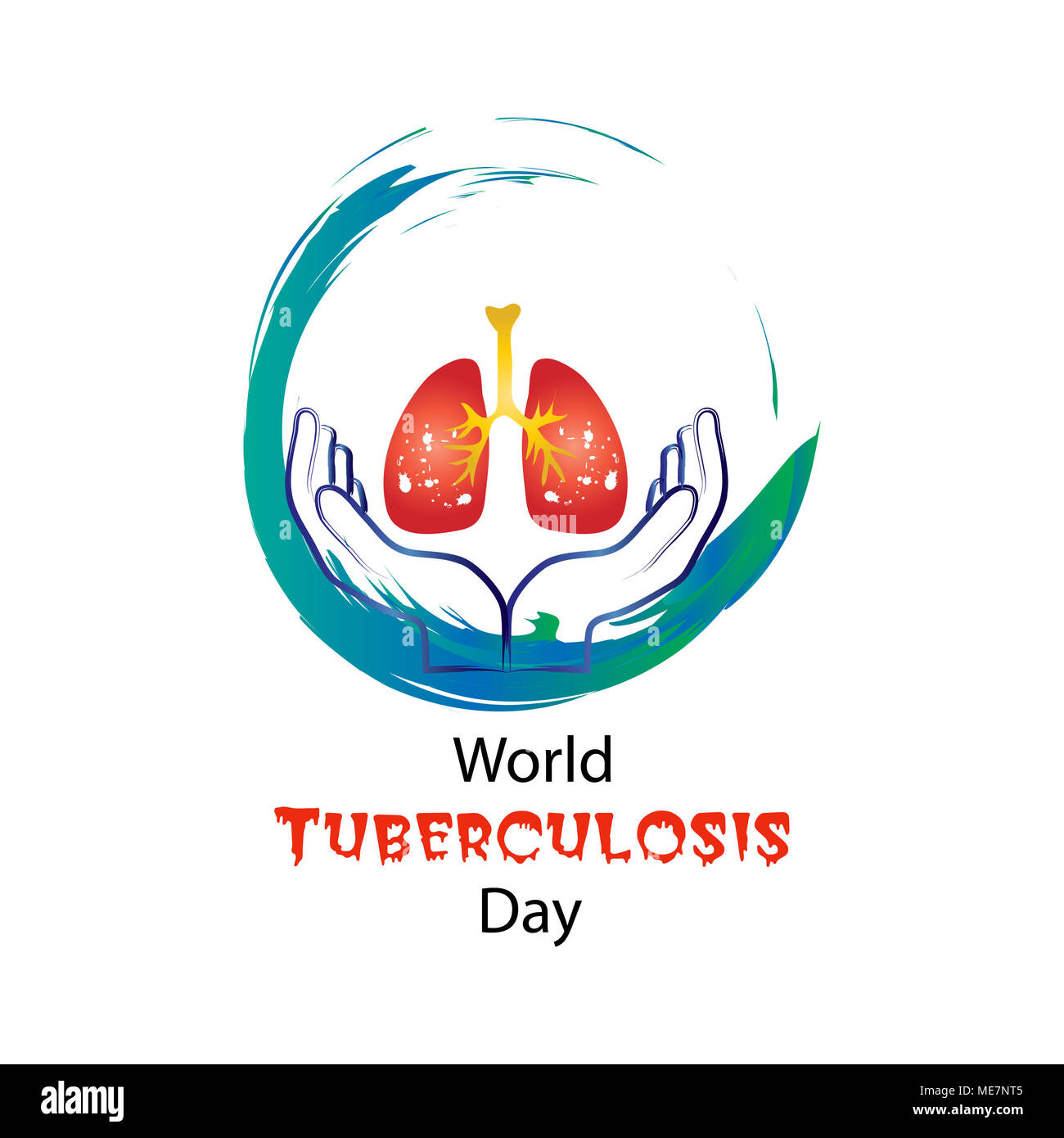 World Tuberculosis Day concept for greeting card, poster and banner ...