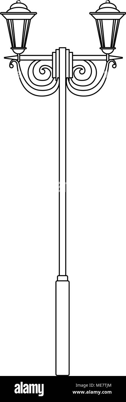 Black lamp post on Stock Vector Images - Alamy